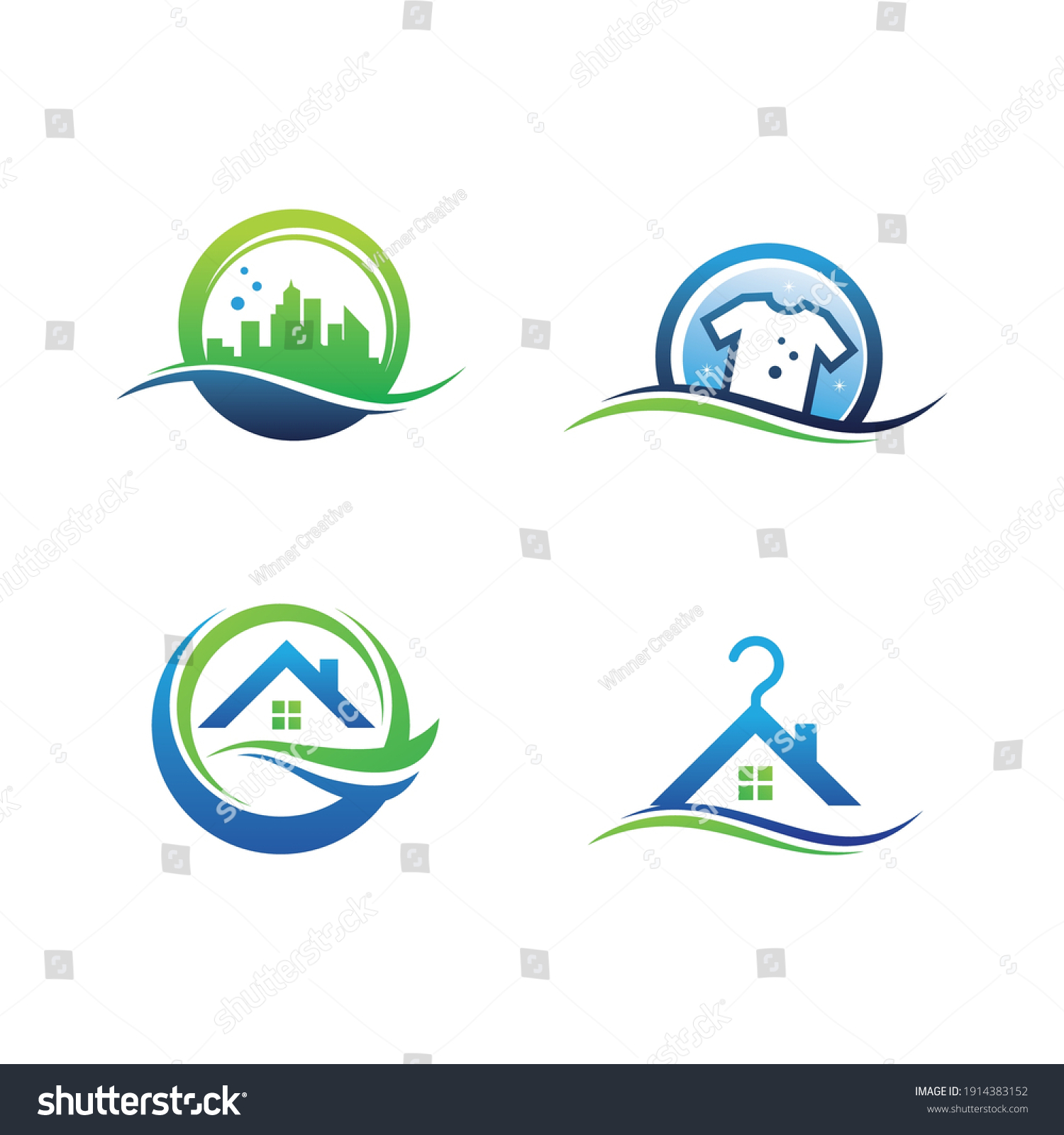 Laundry Logo Design Dry Cleaning Logo Stock Vector (Royalty Free ...