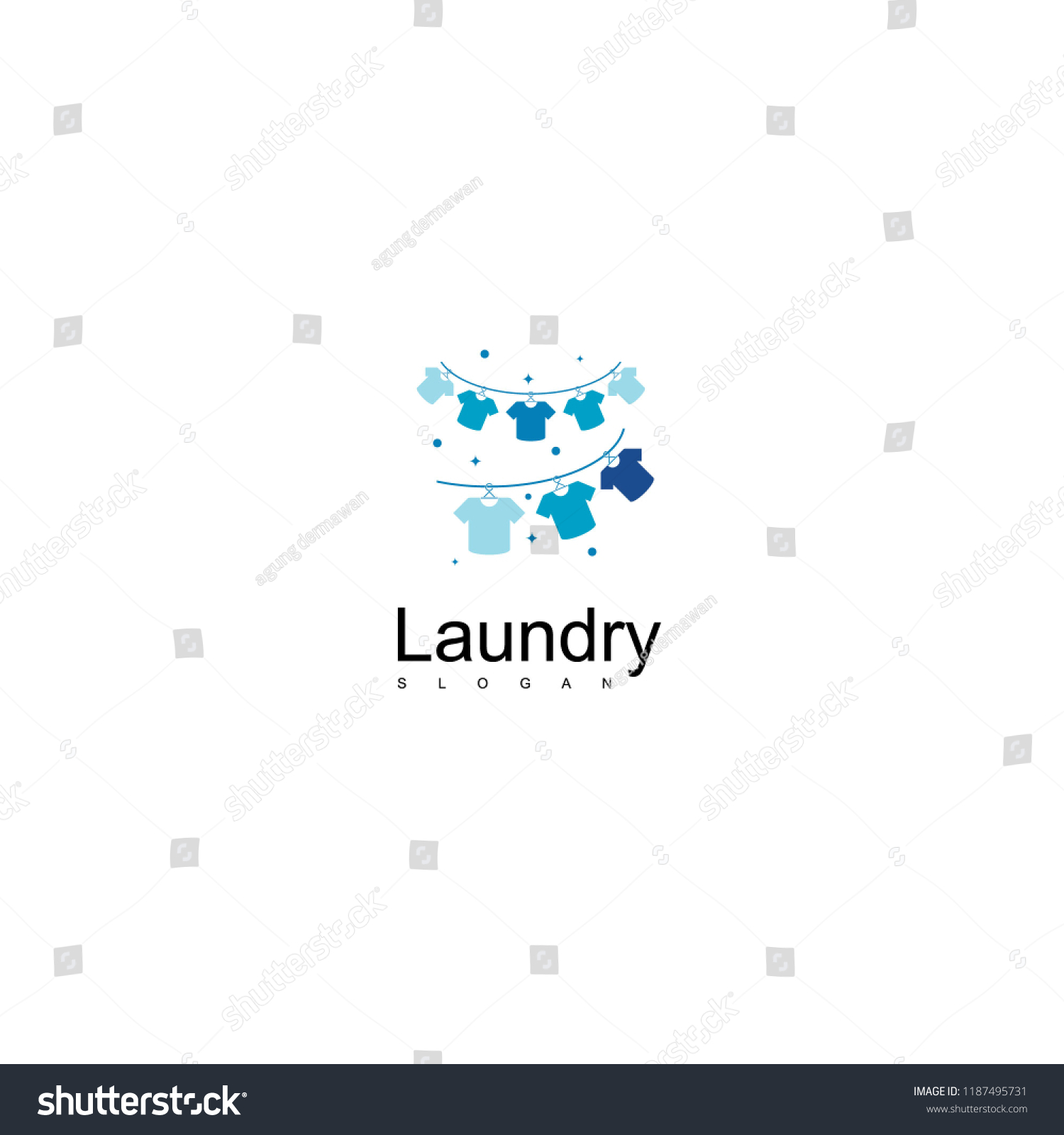 Laundry Logo Design Vector Clothes Icon Stock Vector (Royalty Free ...