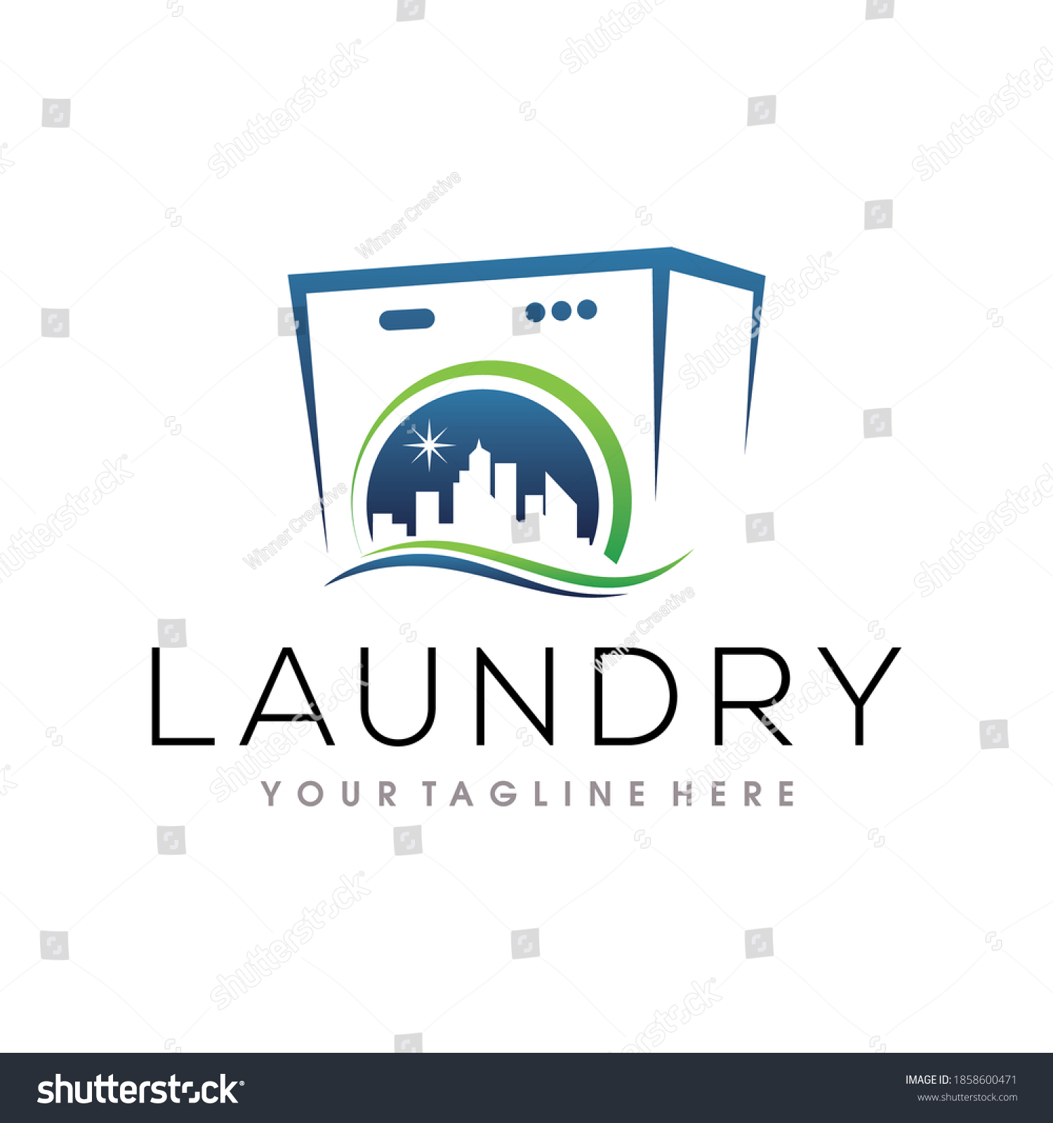 Laundry Logo Dry Cleaning Logo Vector Stock Vector (Royalty Free ...