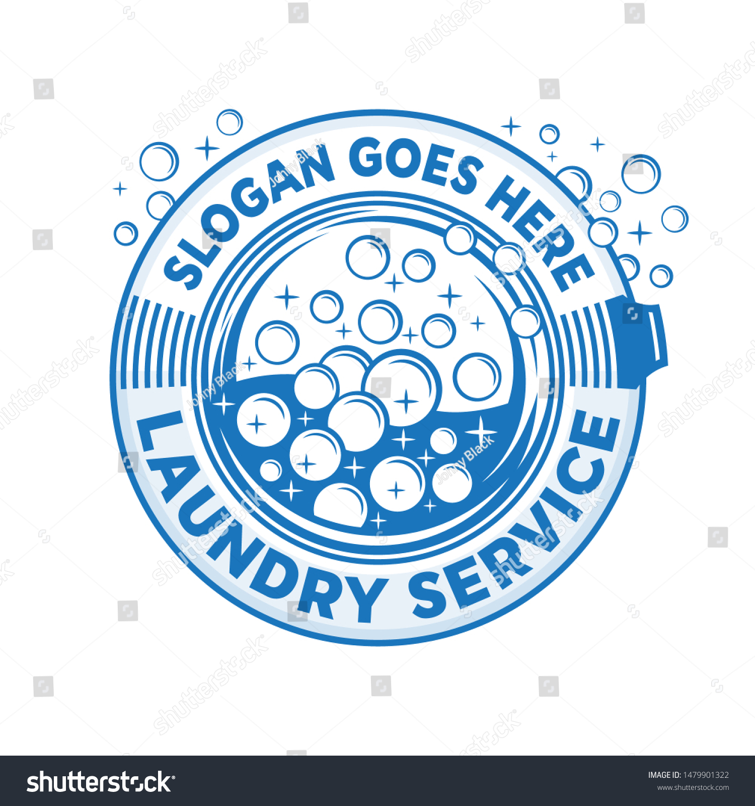 Laundry Service Logo Vector Illustration: เวกเตอร์สต็อก (ปลอดค่า ...