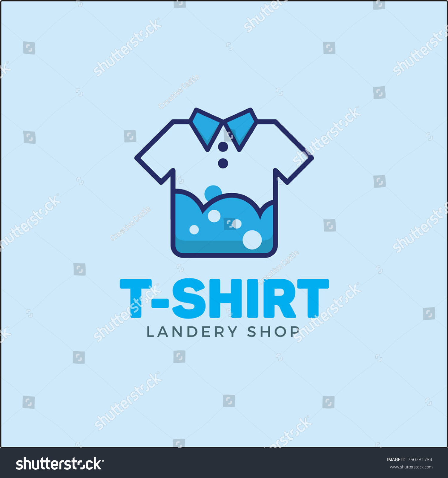 Laundry Shop Logo Template Stock Vector (Royalty Free) 760281784 ...
