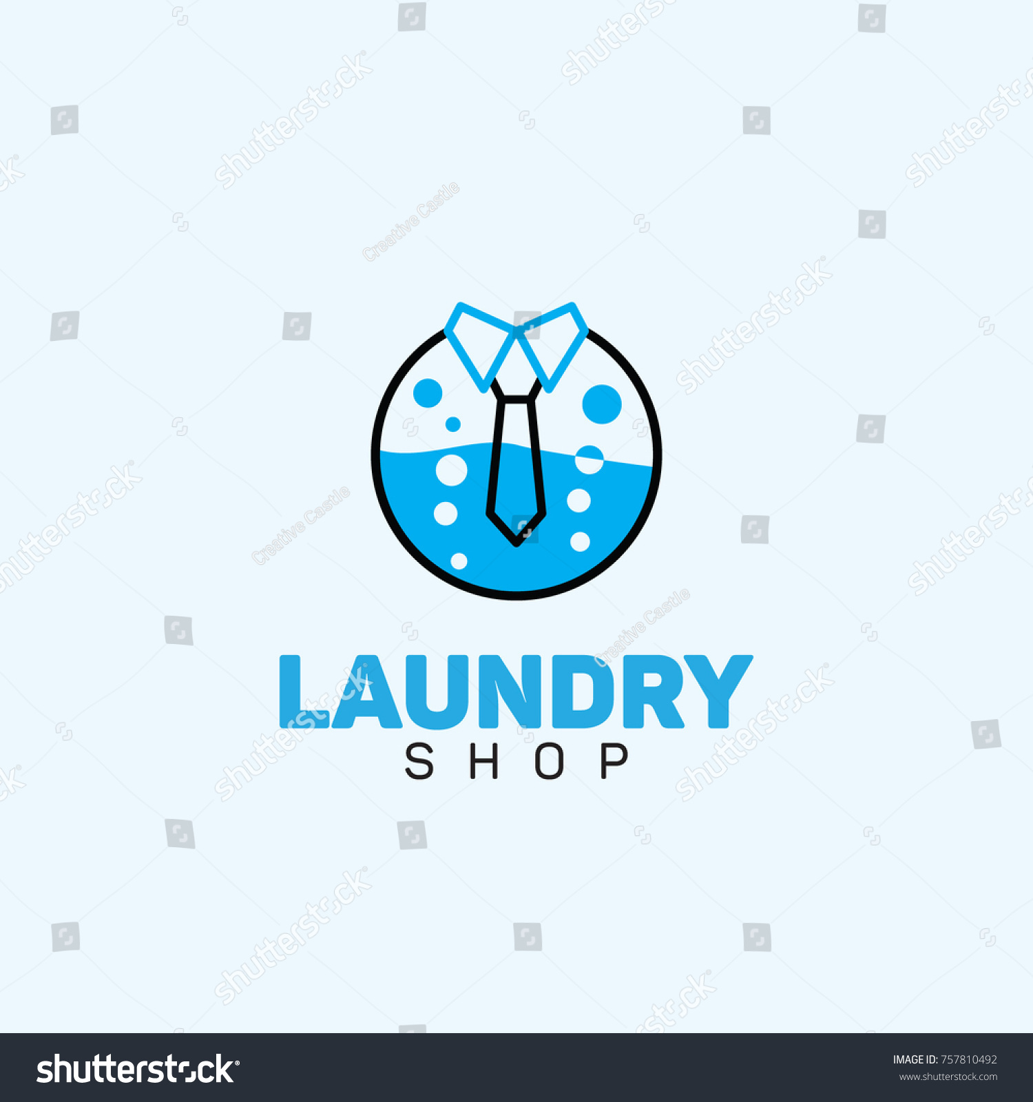 Laundry Shop Logo Vector: เวกเตอร์สต็อก (ปลอดค่าลิขสิทธิ์) 757810492