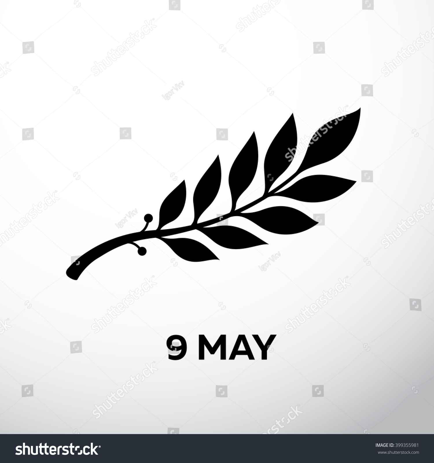 Laurel Branch Symbol Stock Vector (Royalty Free) 399355981