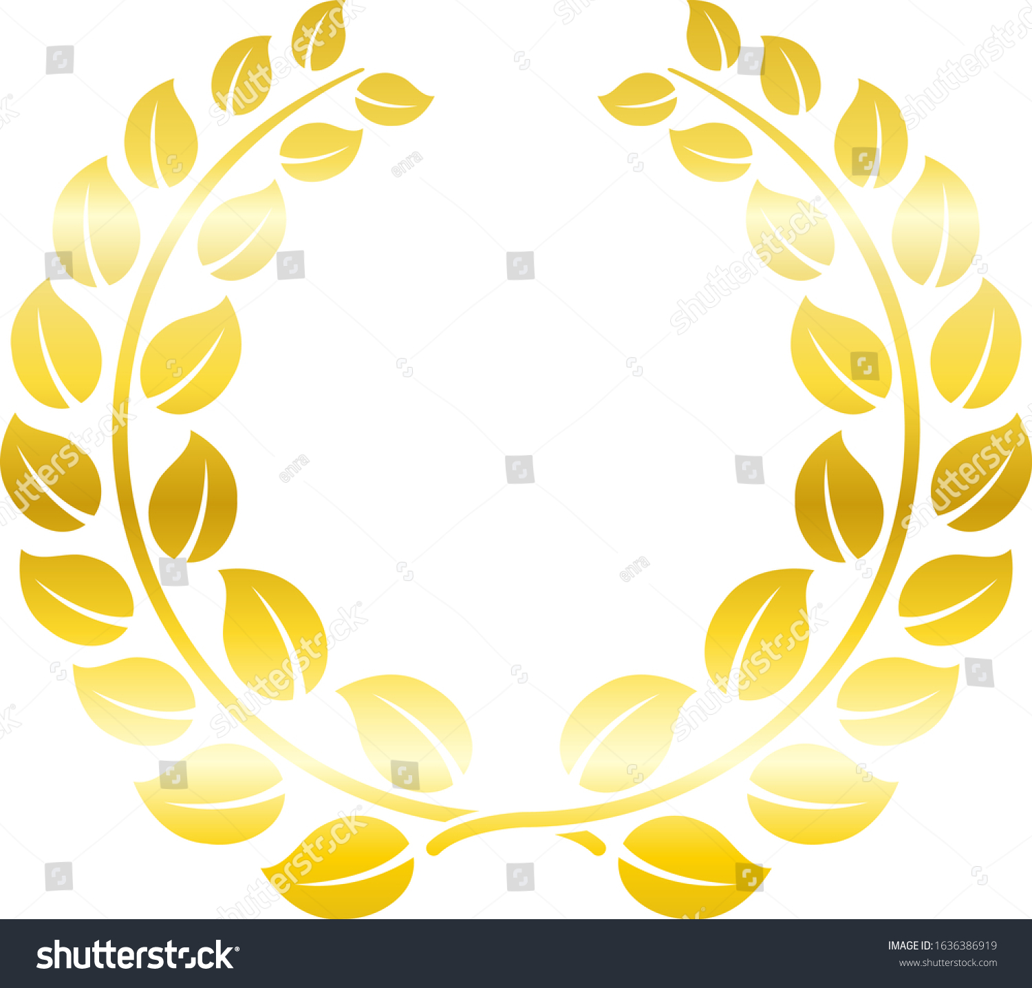 Laurel Golden Vector Image Illustration Stock Vector (Royalty Free ...