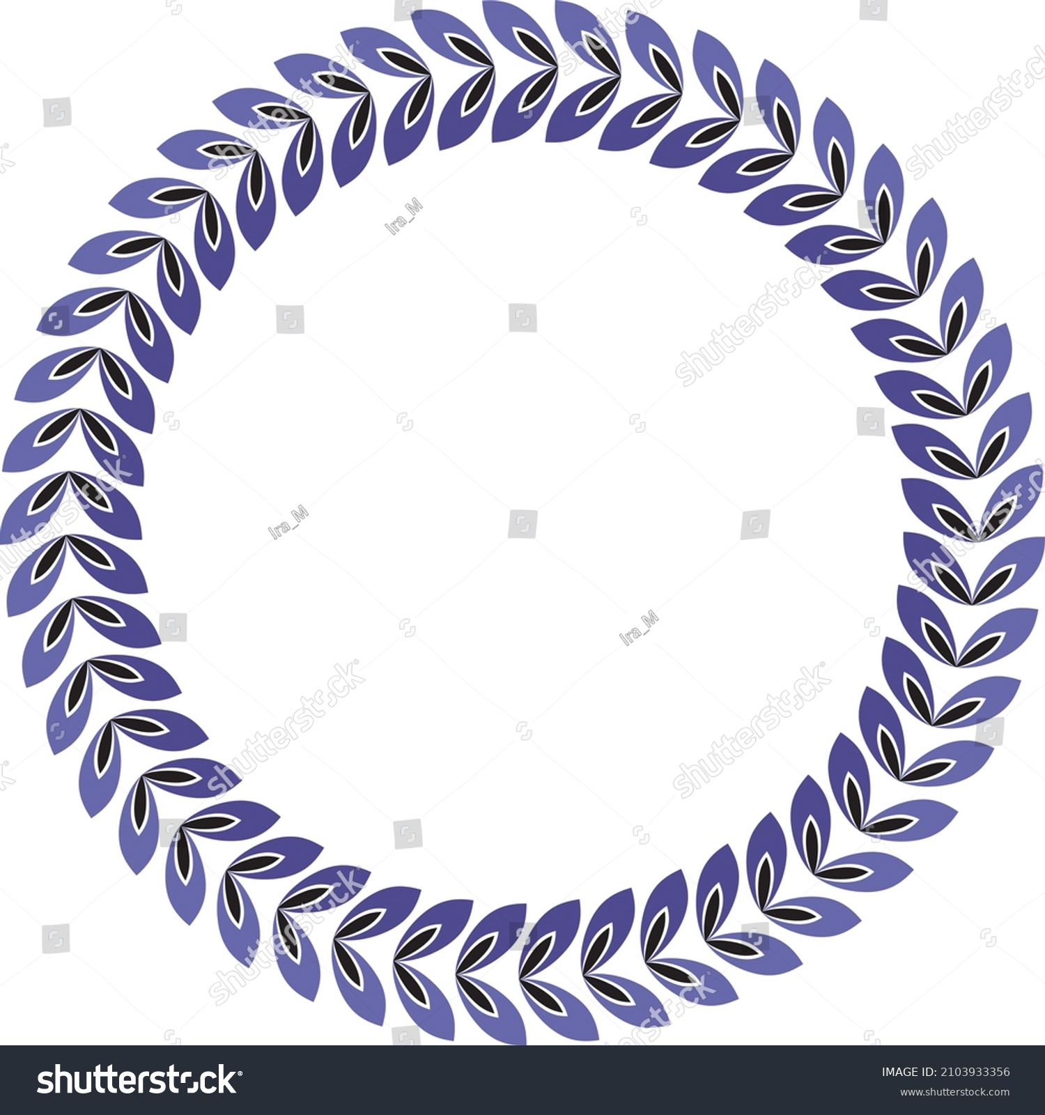Laurel Leaf Frame Isolated On Transparent Stock Vector (Royalty Free ...