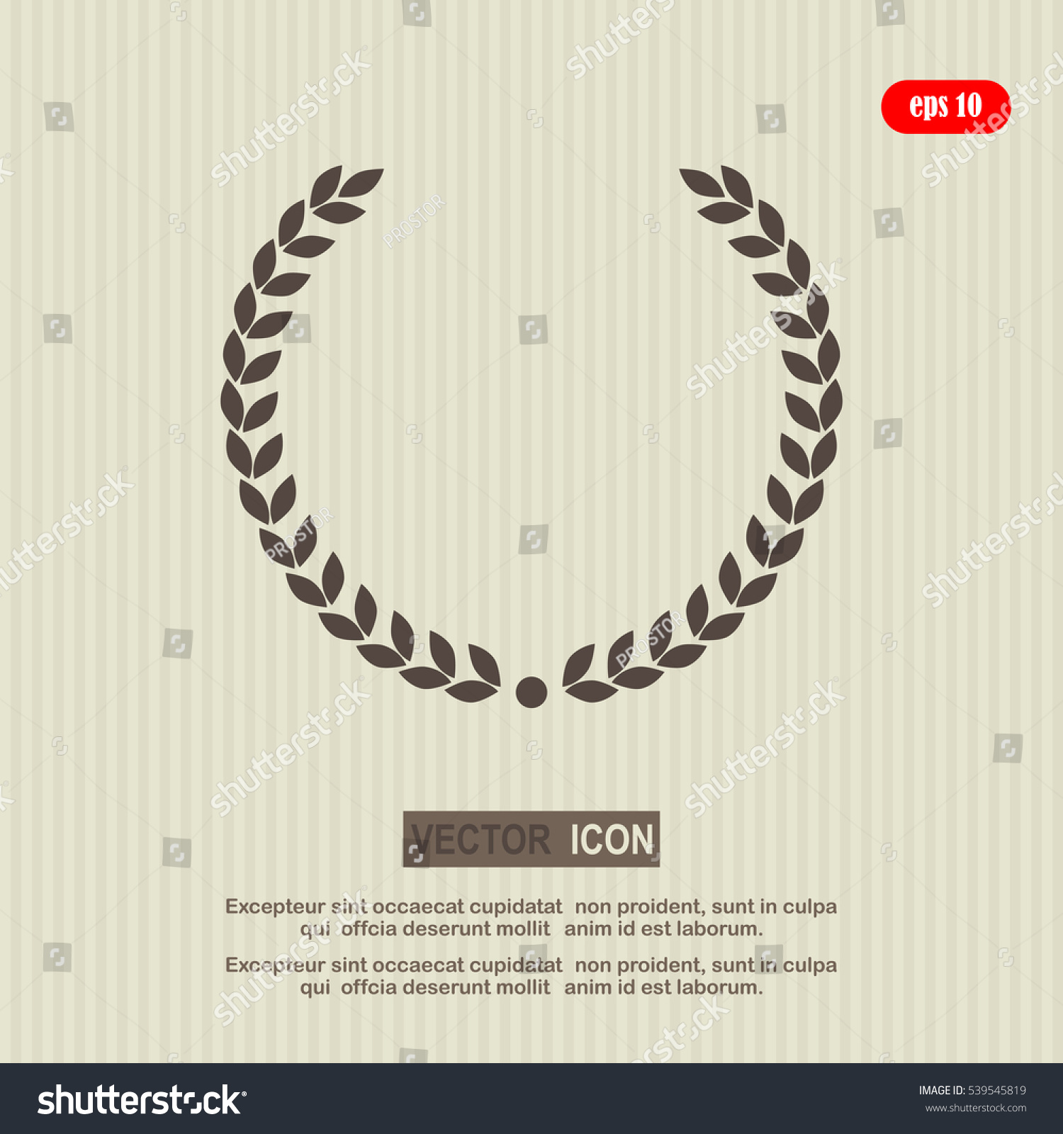 Laurel Wreath Icon Stock Vector (Royalty Free) 539545819 | Shutterstock