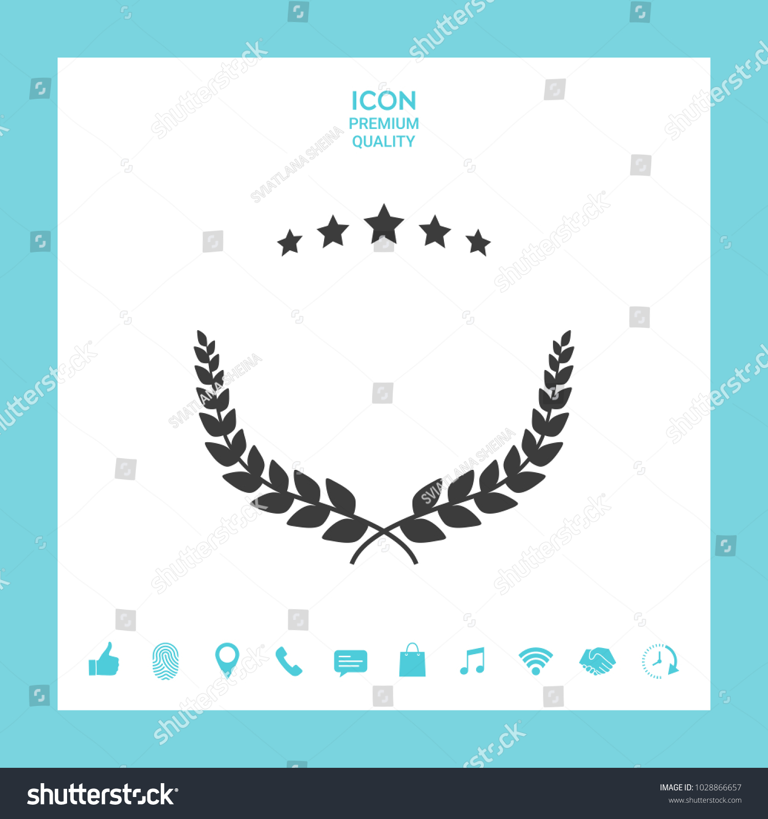 Laurel Wreath Symbol Stock Vector (Royalty Free) 1028866657 | Shutterstock