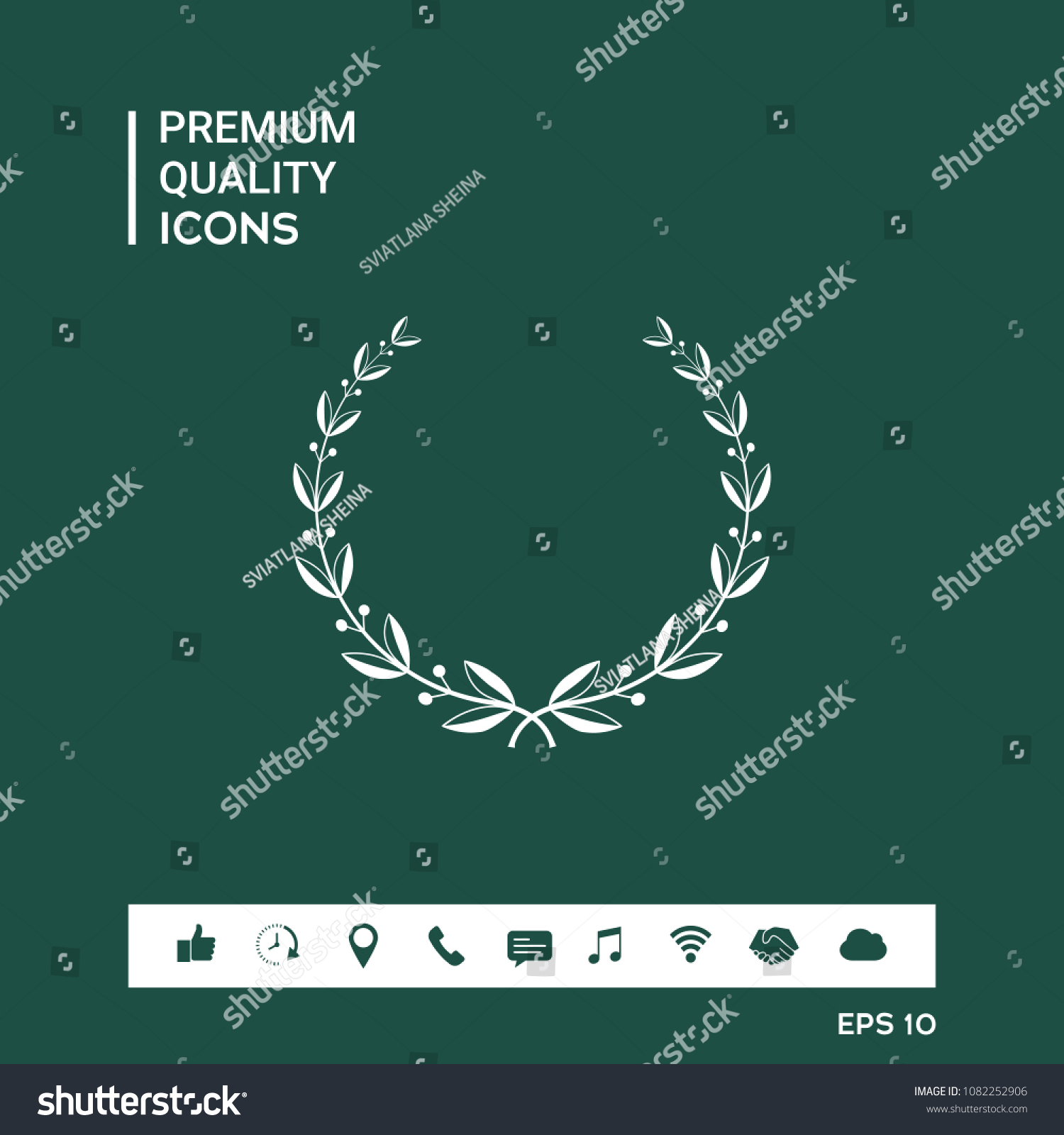 Laurel Wreath Symbol Stock Vector (Royalty Free) 1082252906 | Shutterstock