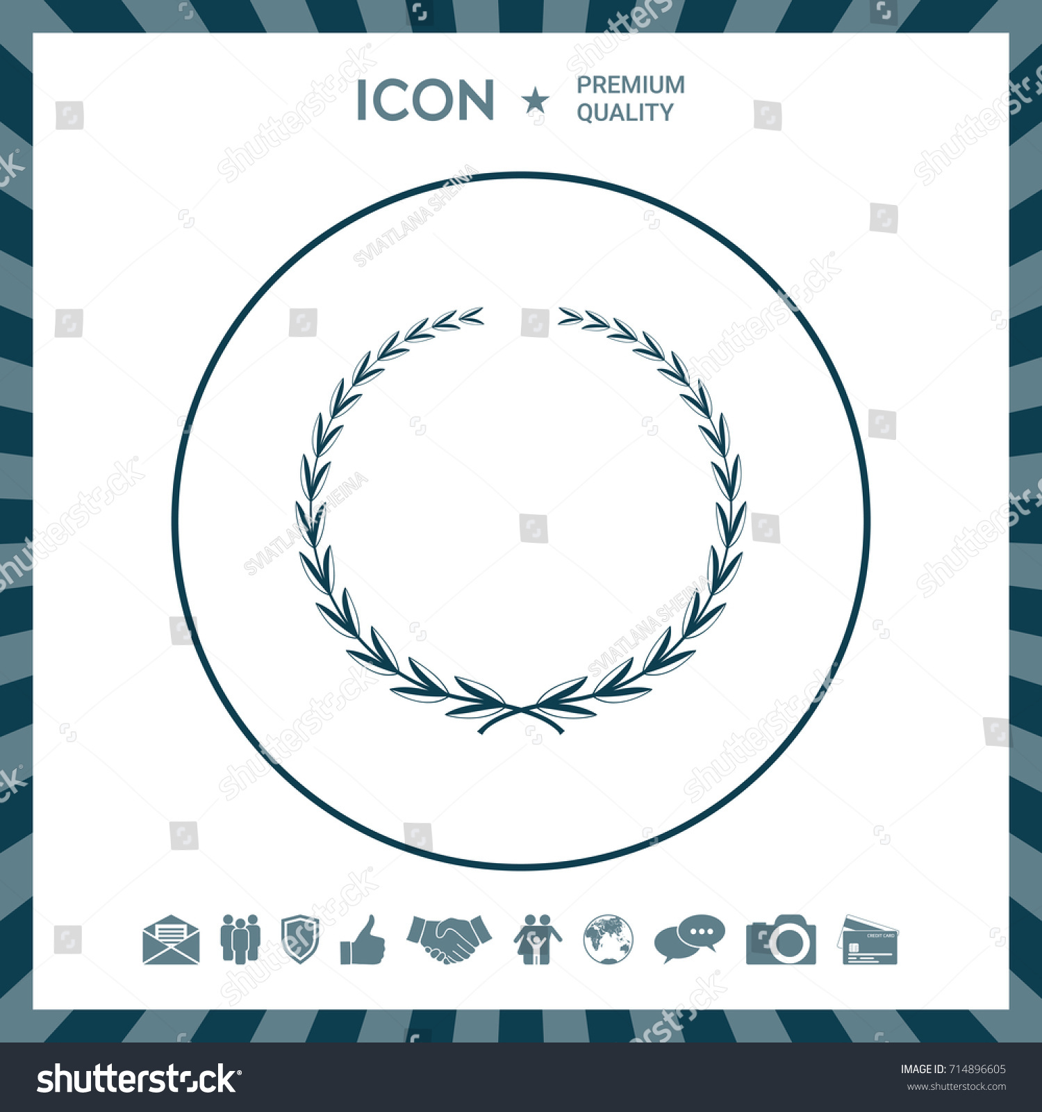 Laurel Wreath Symbol: เวกเตอร์สต็อก (ปลอดค่าลิขสิทธิ์) 714896605 ...