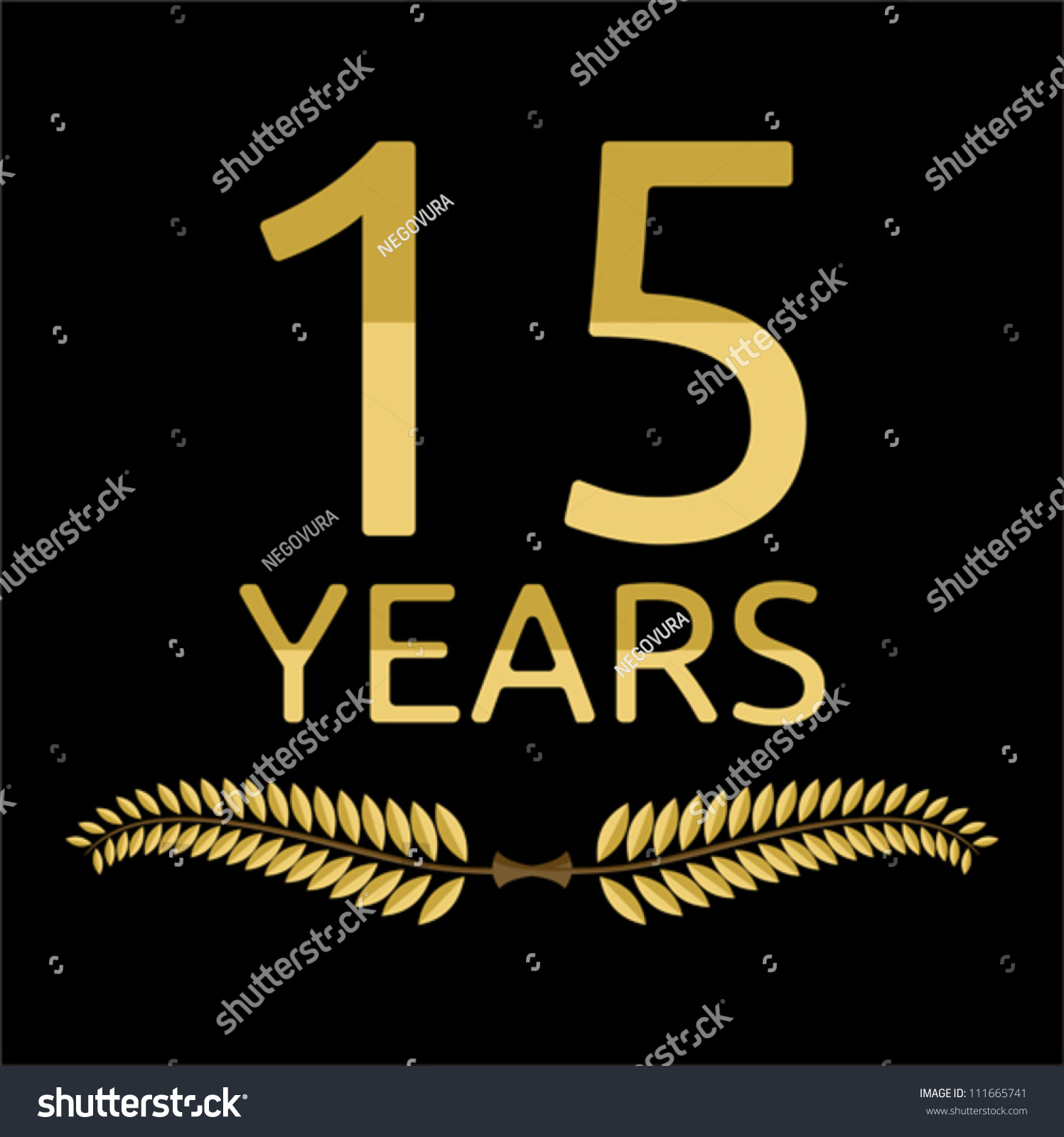 Laurel Wreath 15 Years Stock Vector (Royalty Free) 111665741 | Shutterstock
