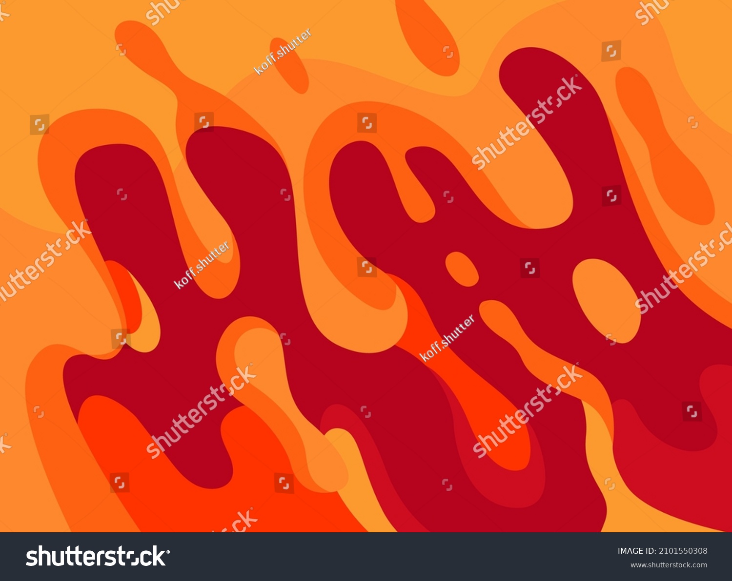 Lava Lamp Flat Backgroundvector Wavy Orange Stock Vector (Royalty Free ...