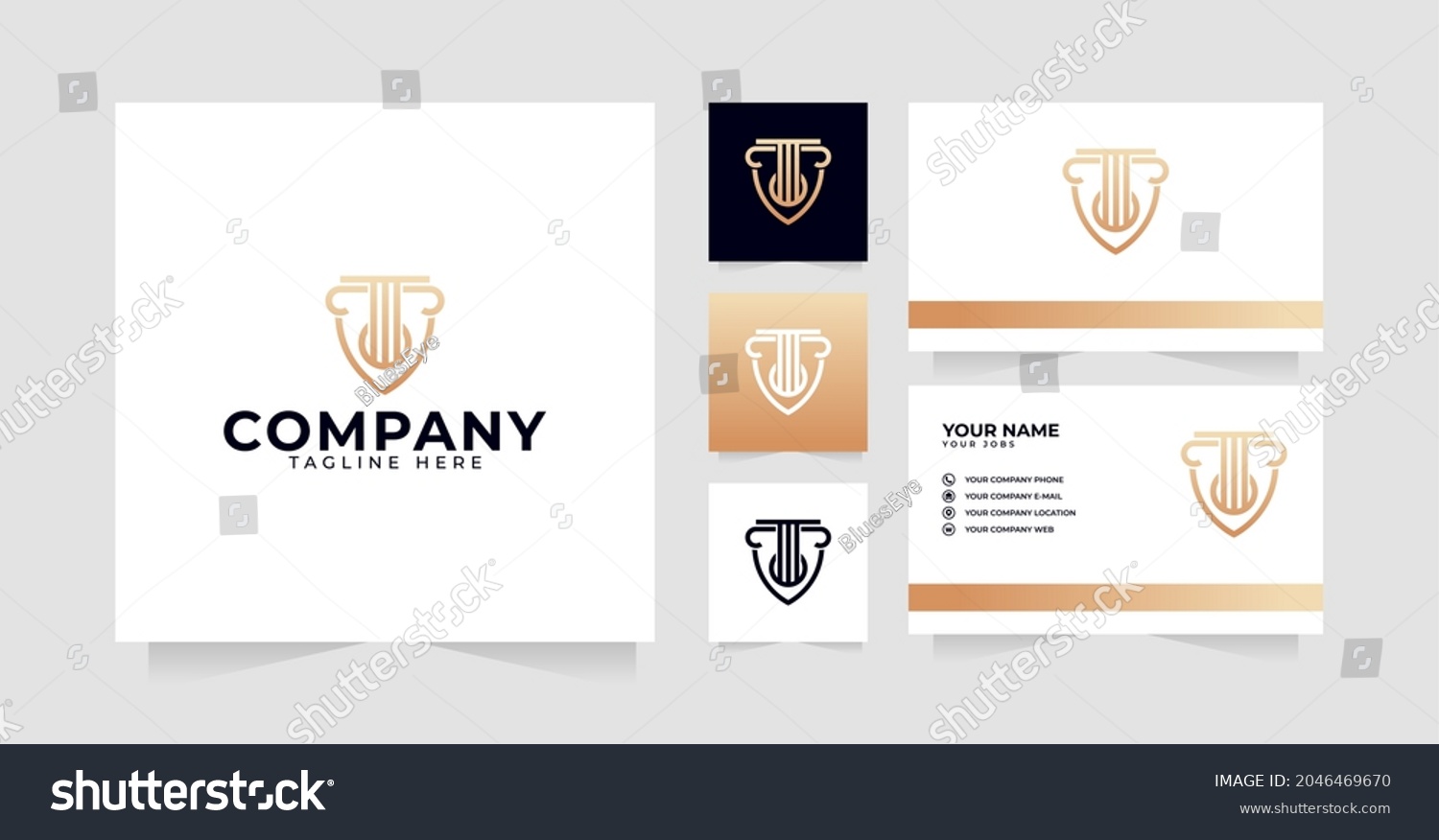 Law Abstract Logo Design Vector Stock Vector (Royalty Free) 2046469670 ...
