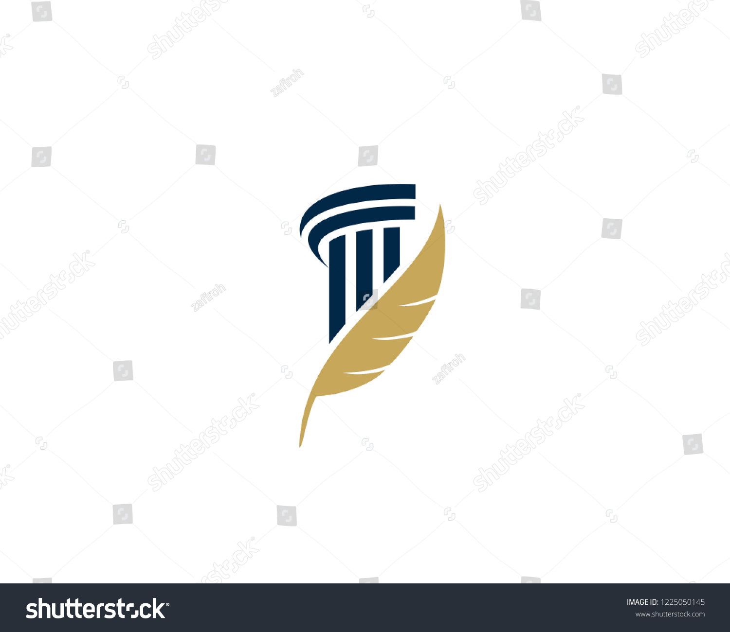Law Column Feather Logo Template Stock Vector (Royalty Free) 1225050145 ...