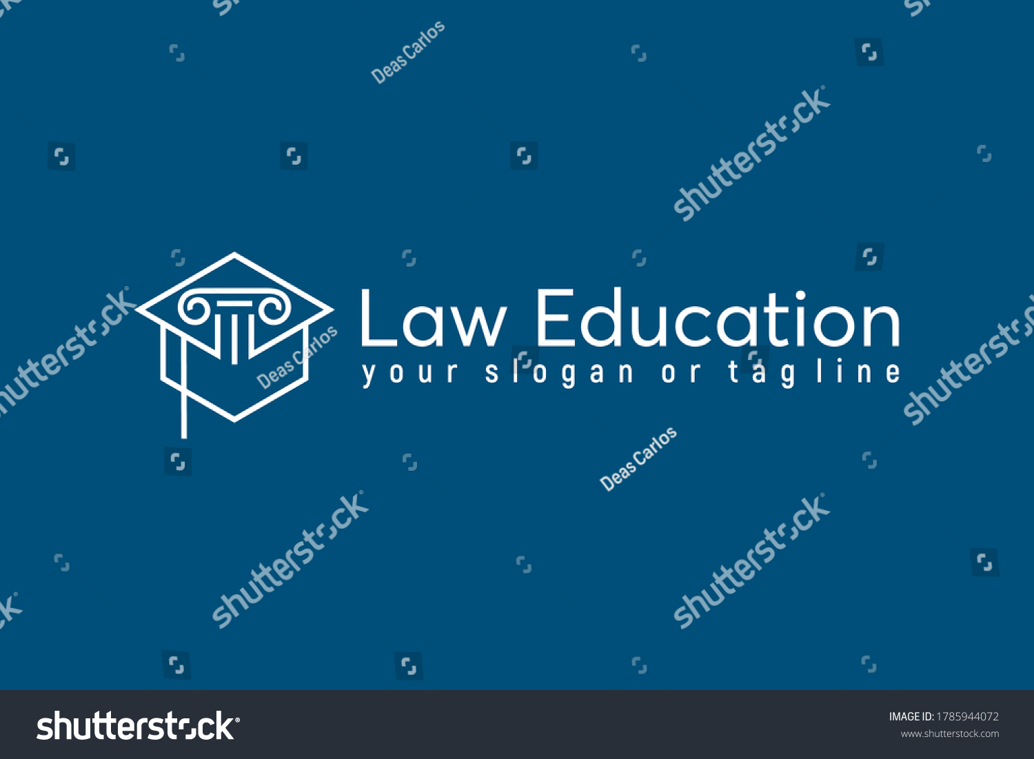 Law Education Logo Design Vector Template Stock Vector (Royalty Free ...