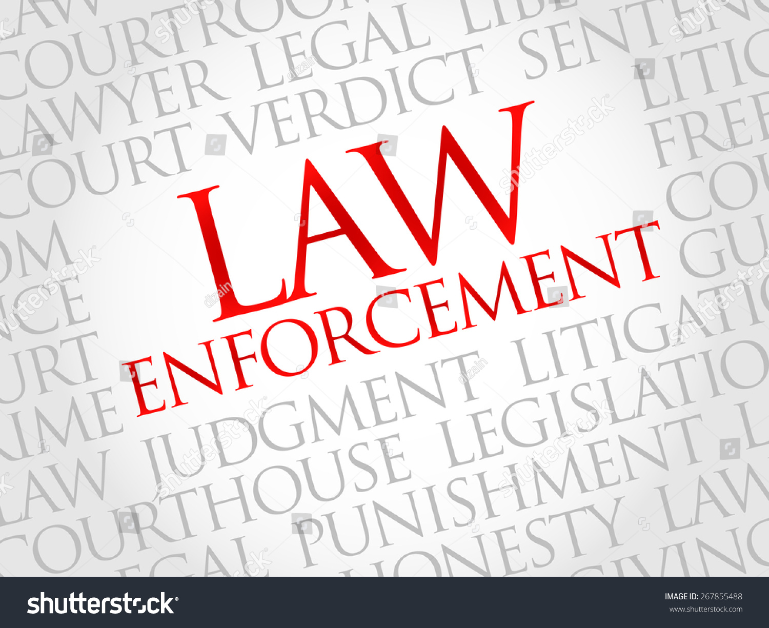 Law Enforcement Word Cloud Concept Stock Vector (Royalty Free ...