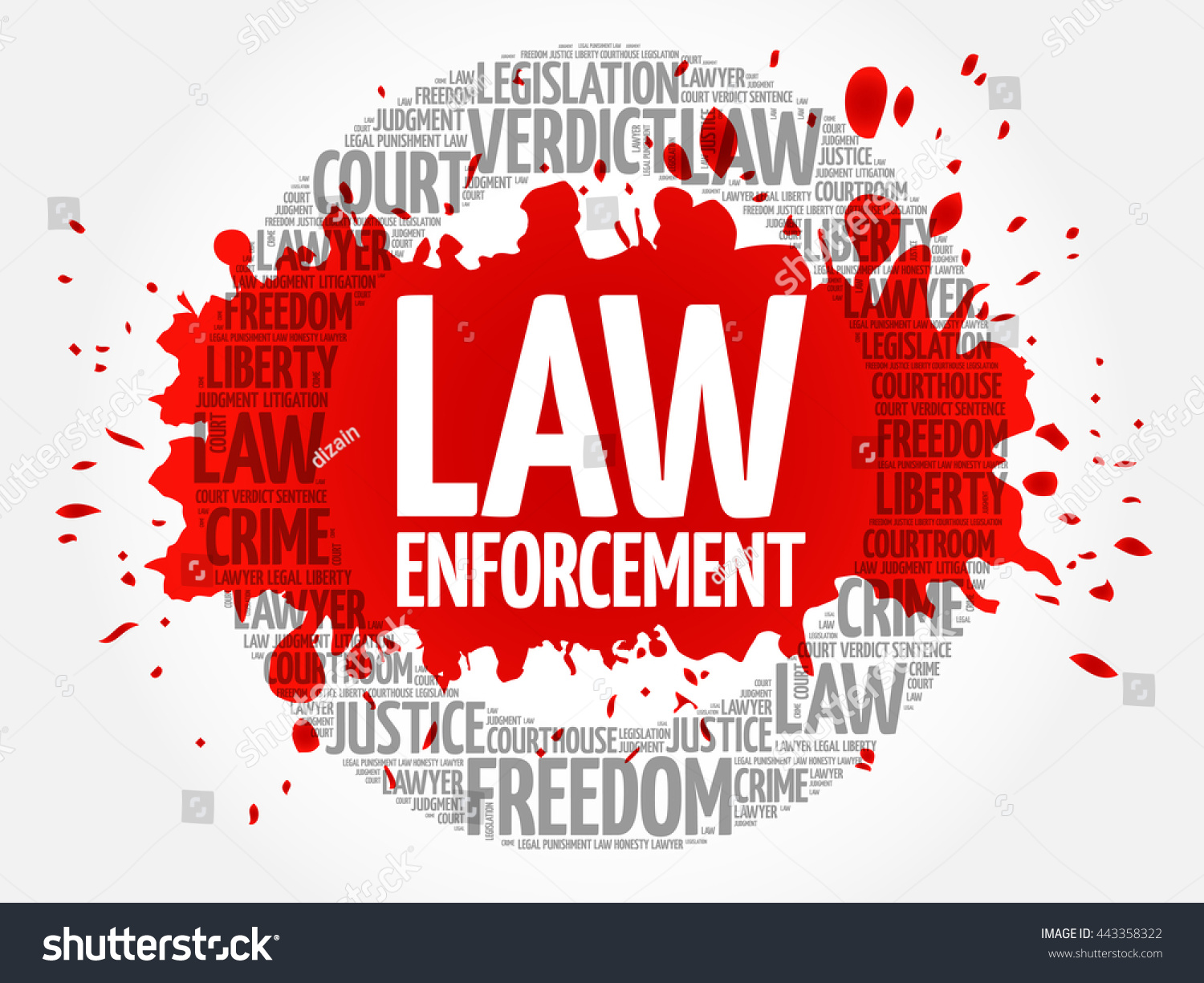Law Enforcement Word Cloud Concept Stock Vector (Royalty Free ...