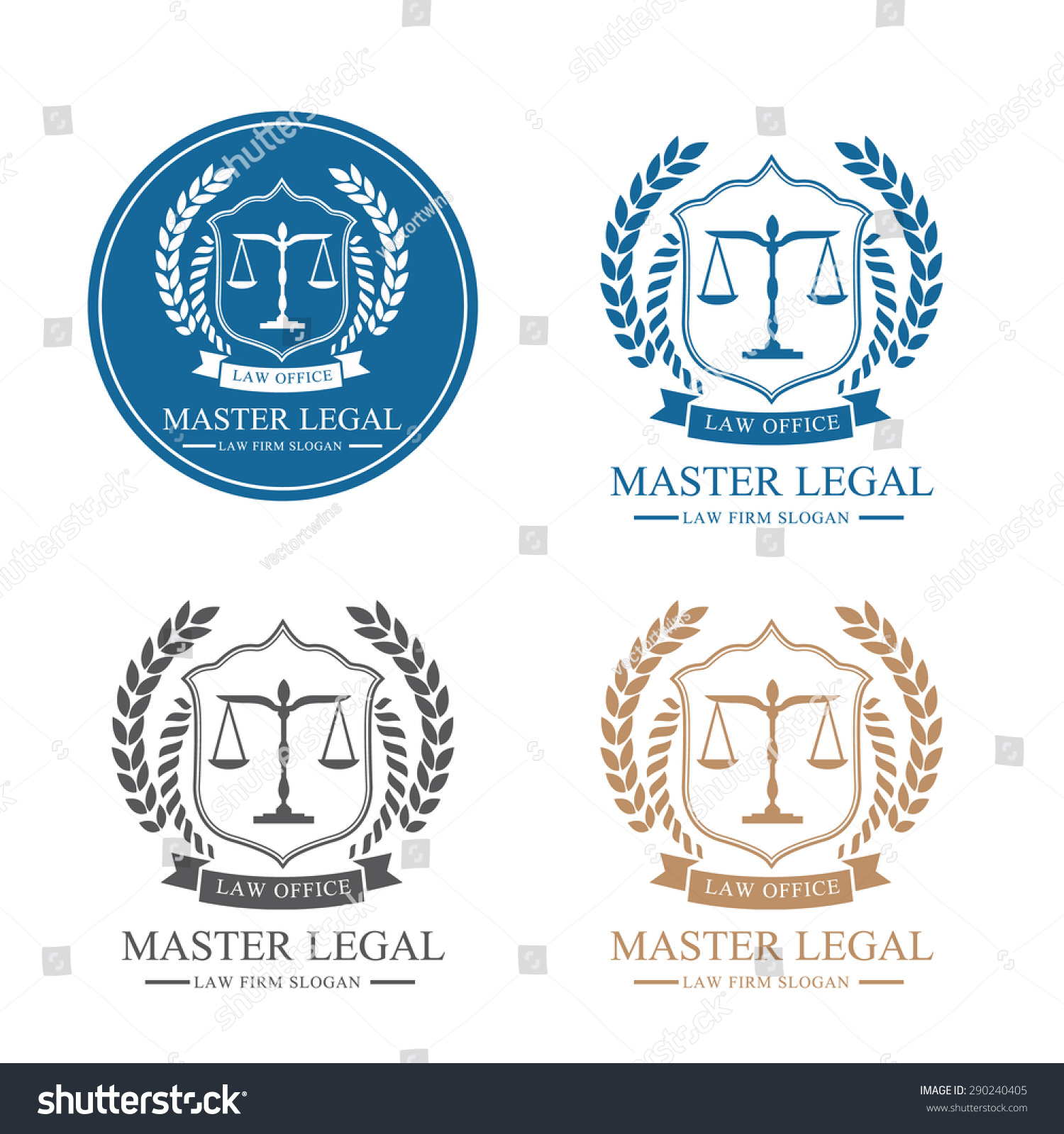 Law Firm Vector Logo Template Stock Vector (Royalty Free) 290240405 ...