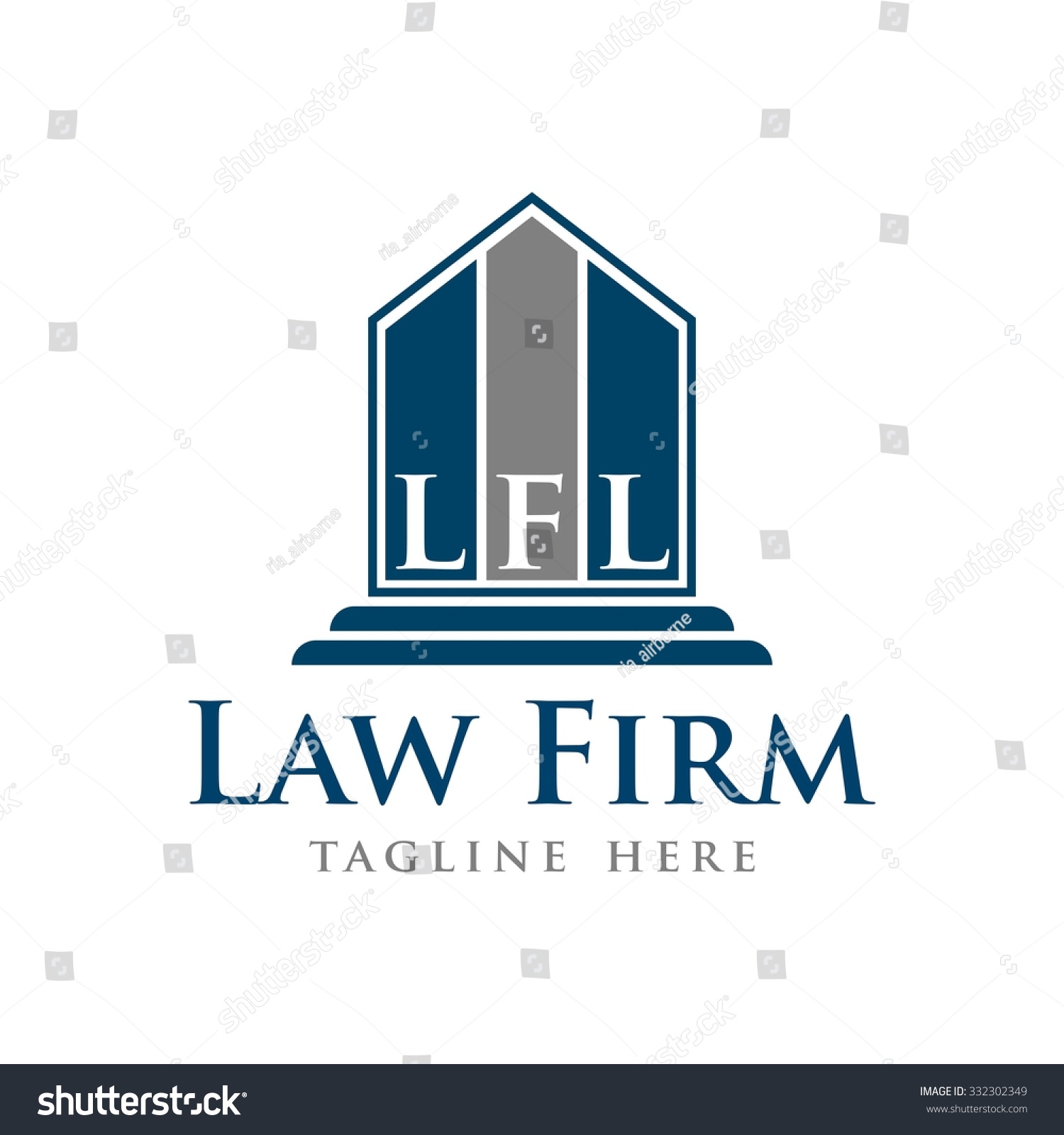 Law Firm Vector Template: vector de stock (libre de regalías) 332302349 ...