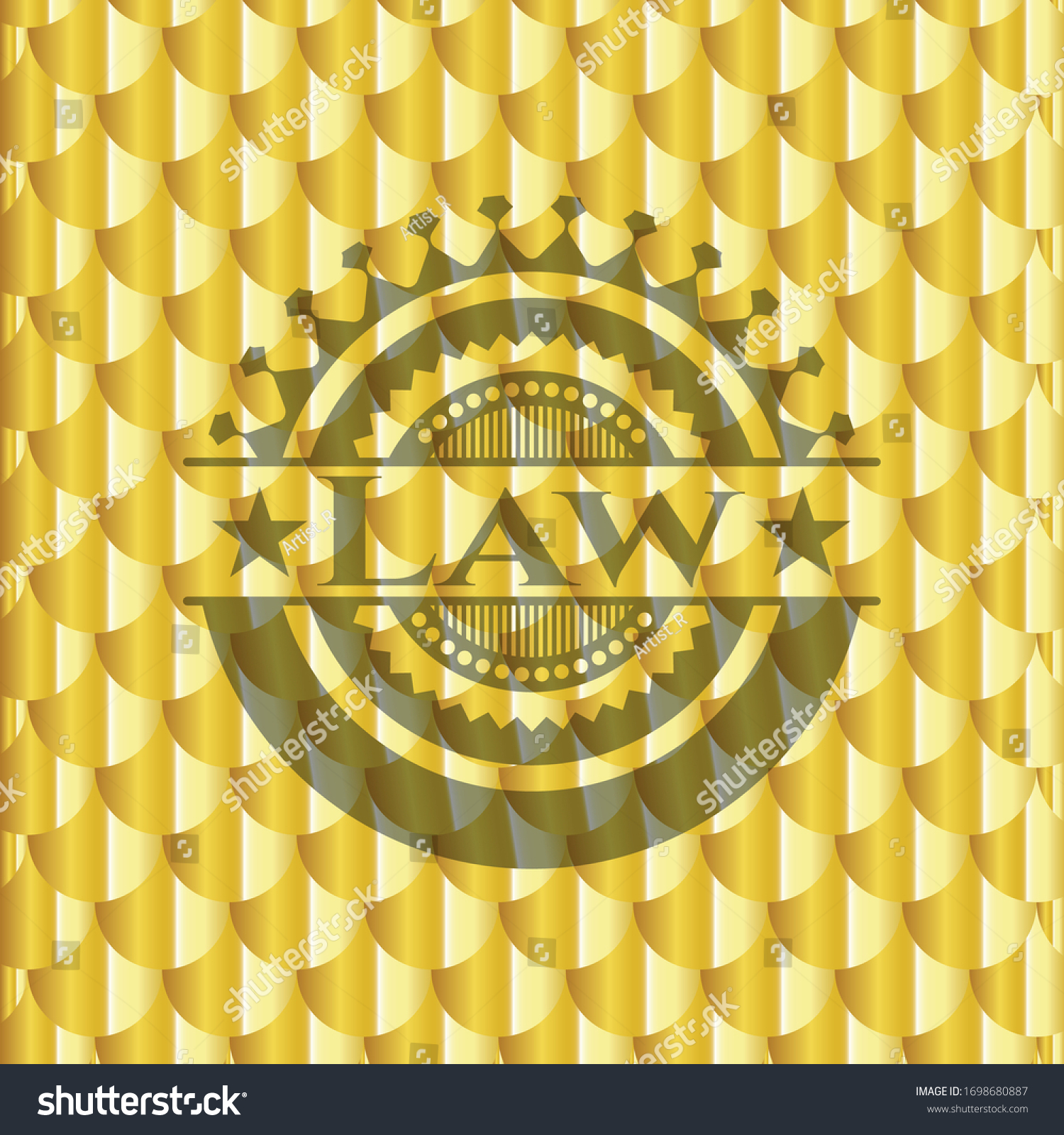 Law Shiny Golden Badge Scales Pattern Stock Vector (Royalty Free ... Law Shiny Golden Badge Scales Pattern Stock Vector (Royalty Free ...