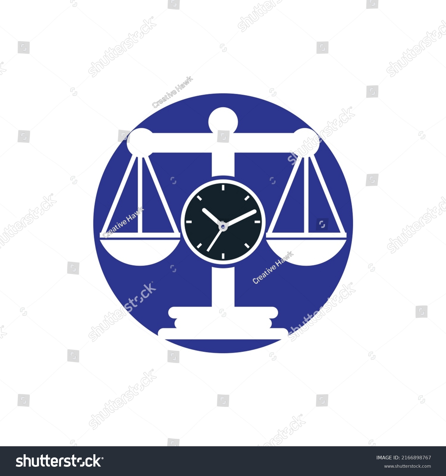 Law Time Vector Logo Design Scale Stock Vector (Royalty Free ...