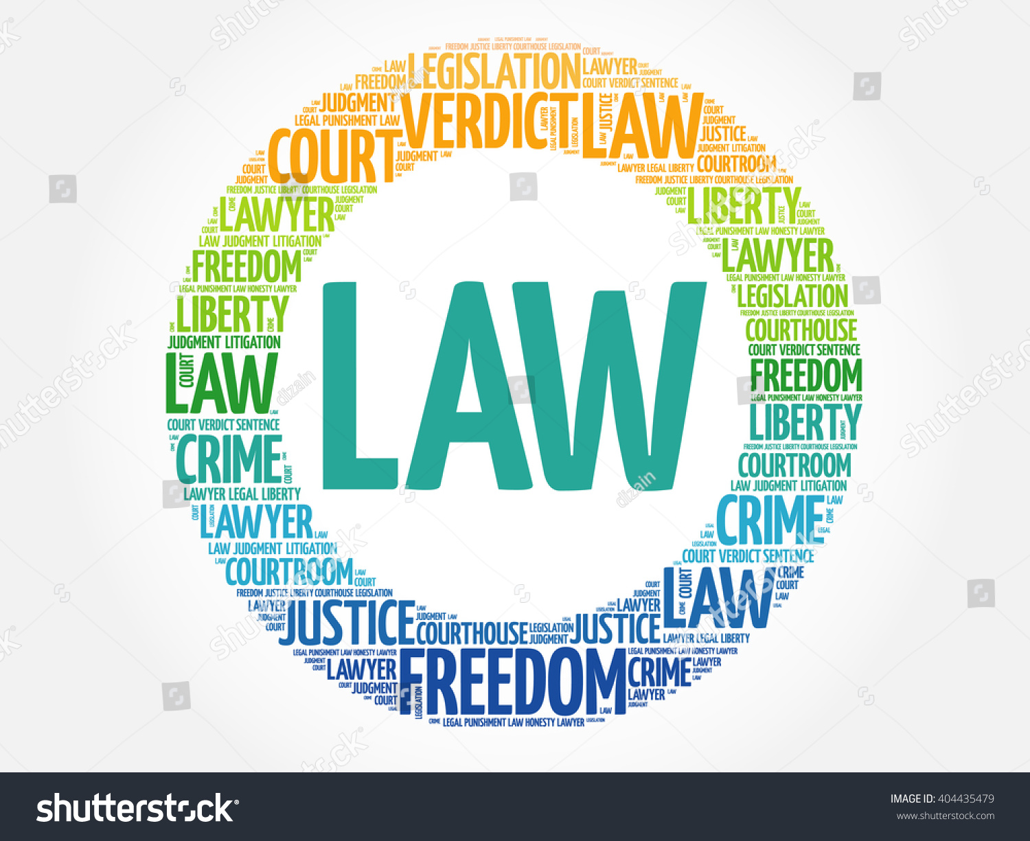 Law Word Cloud Concept: vector de stock (libre de regalías) 404435479 ...