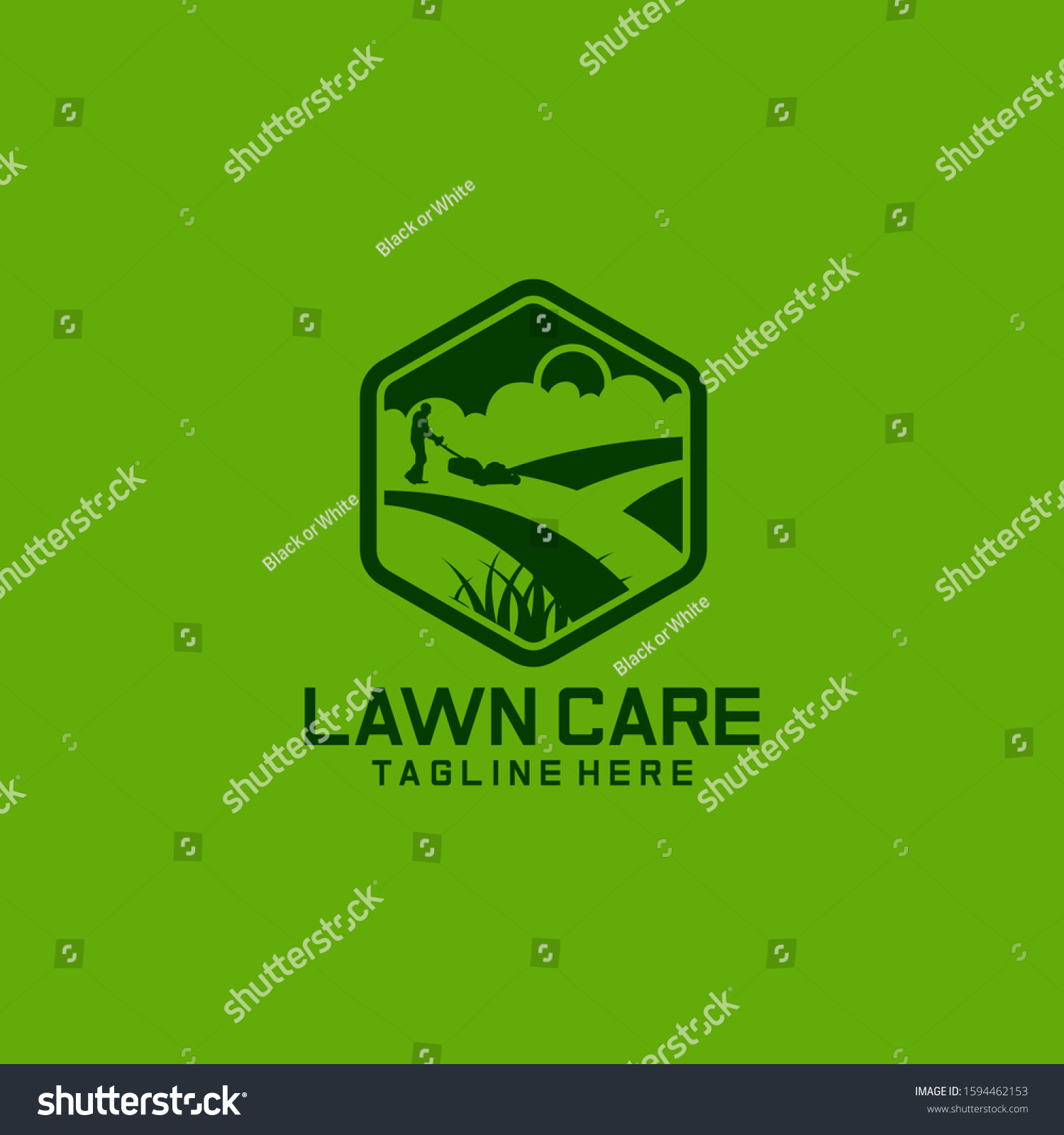 Lawn Care Service Logo Design Vector Stock Vector (Royalty Free) 1594462153