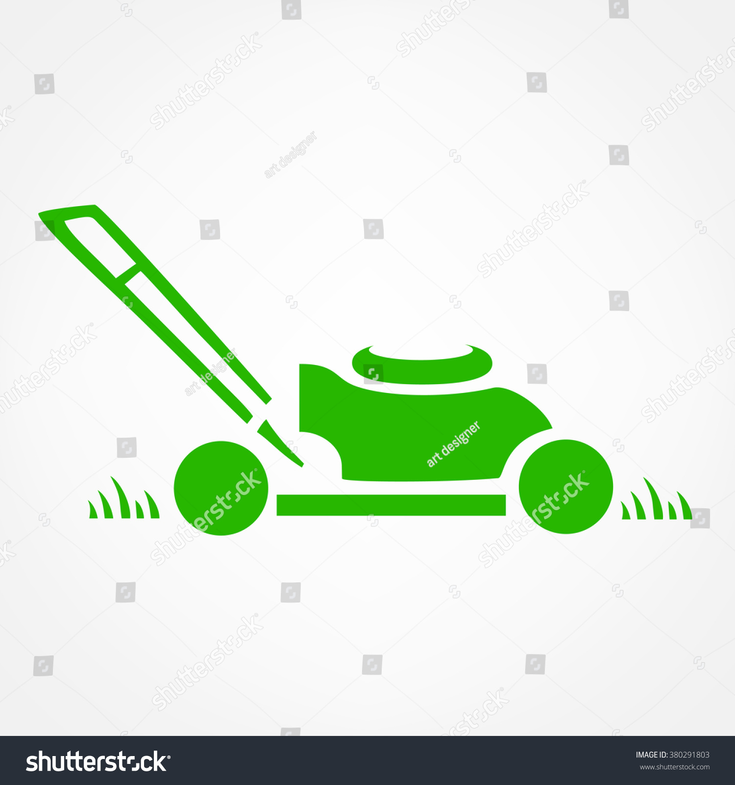 Lawn Mower Symbol Vector Stock Vector (Royalty Free) 380291803