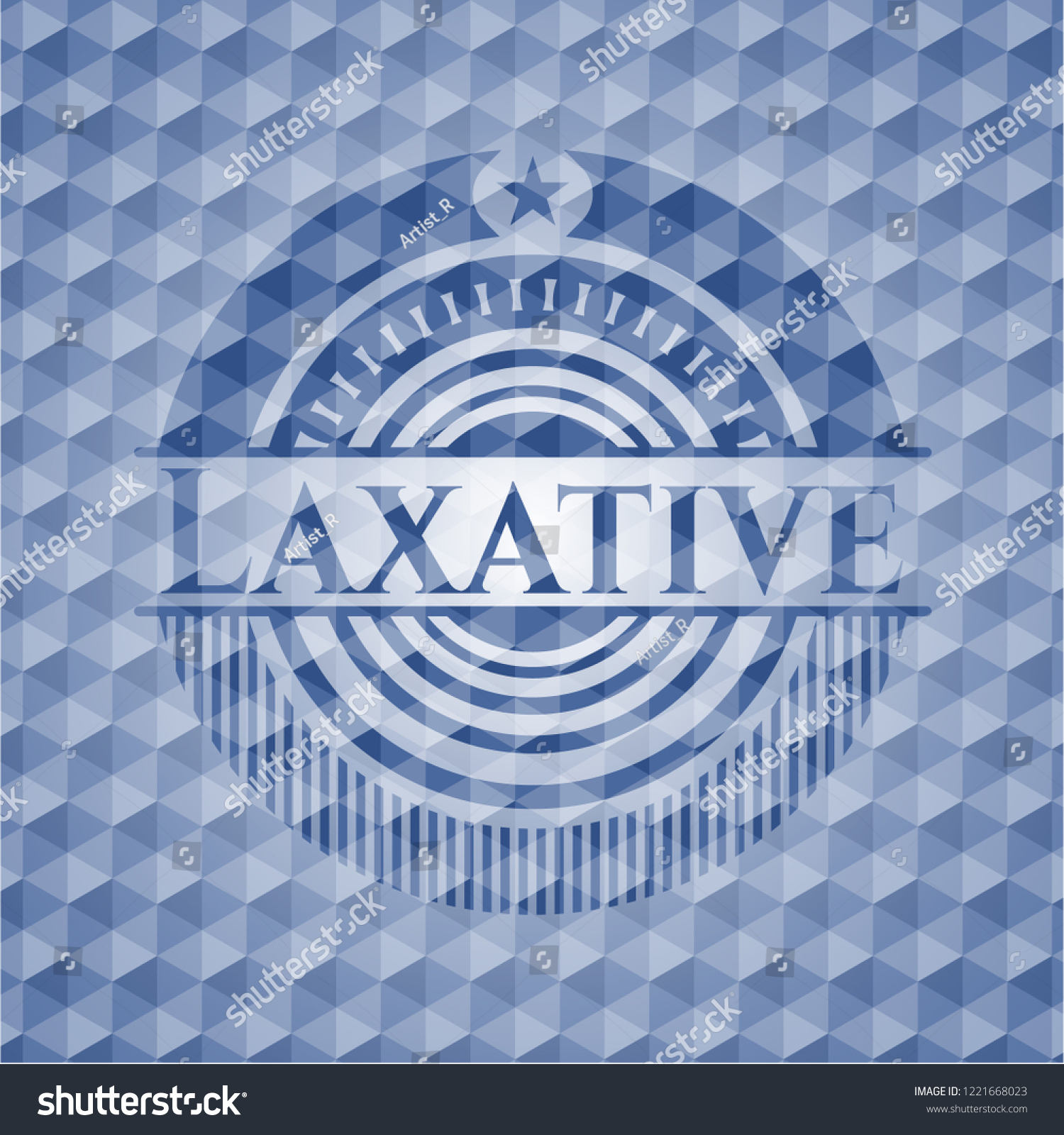 Laxative Blue Emblem Geometric Pattern: vector de stock (libre de ...