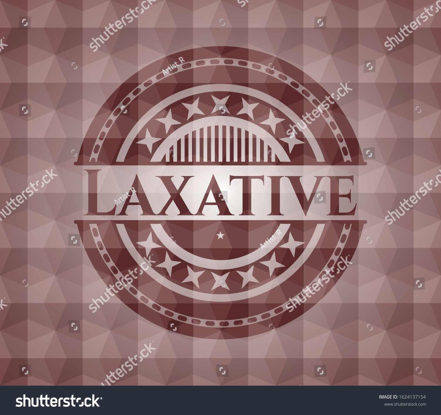 Laxative Red Badge Geometric Pattern Background Stock Vector (Royalty ...