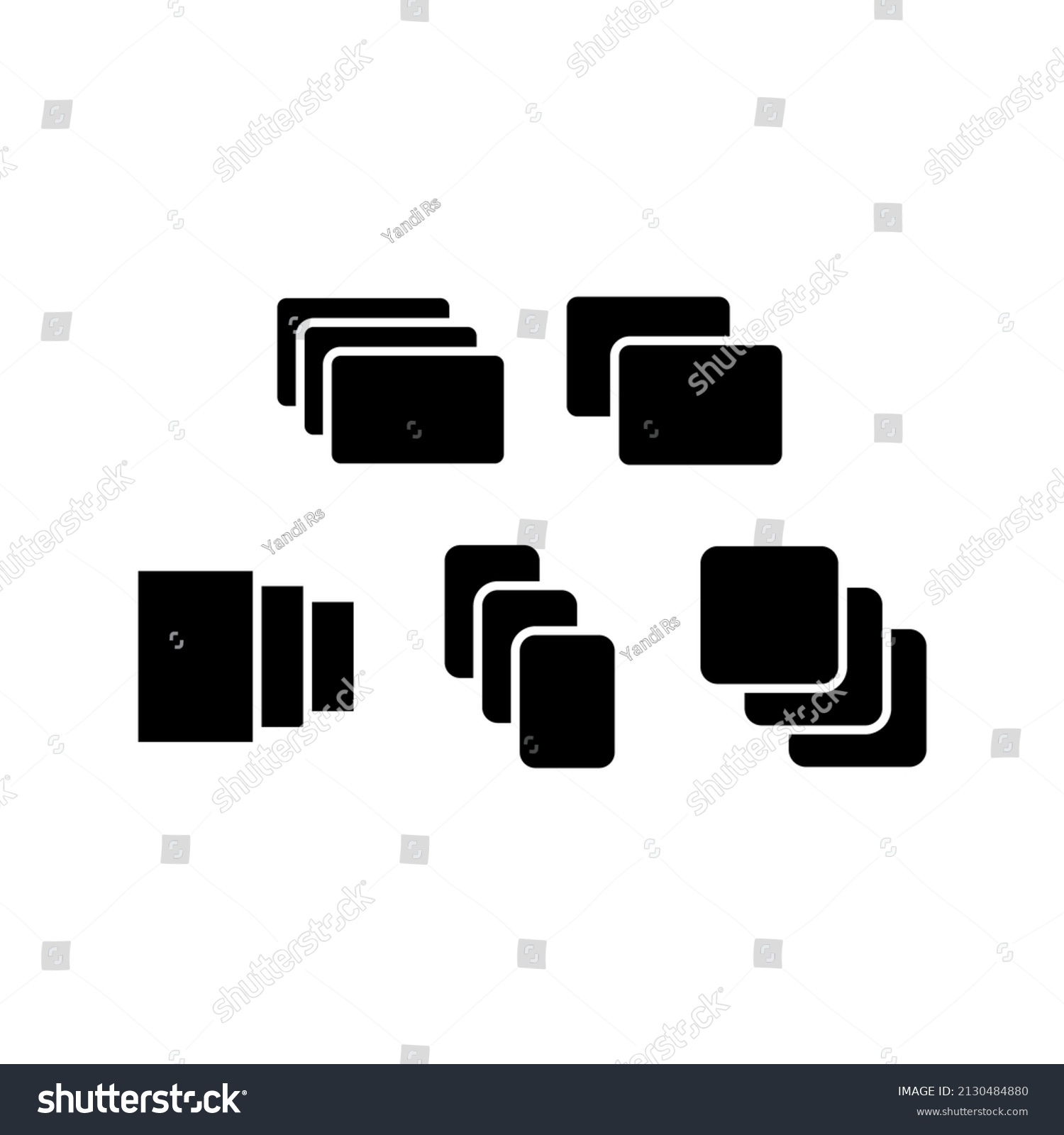 Layer Icon Set Vector Symbol Design Stock Vector (Royalty Free ...