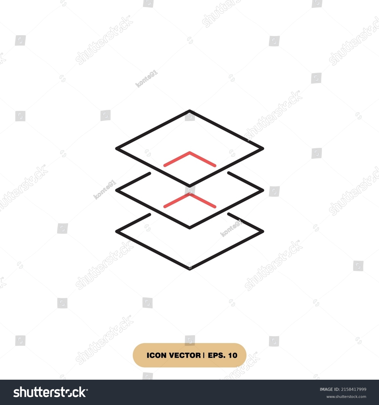 Layer Icons Symbol Vector Elements Infographic Stock Vector (Royalty ...