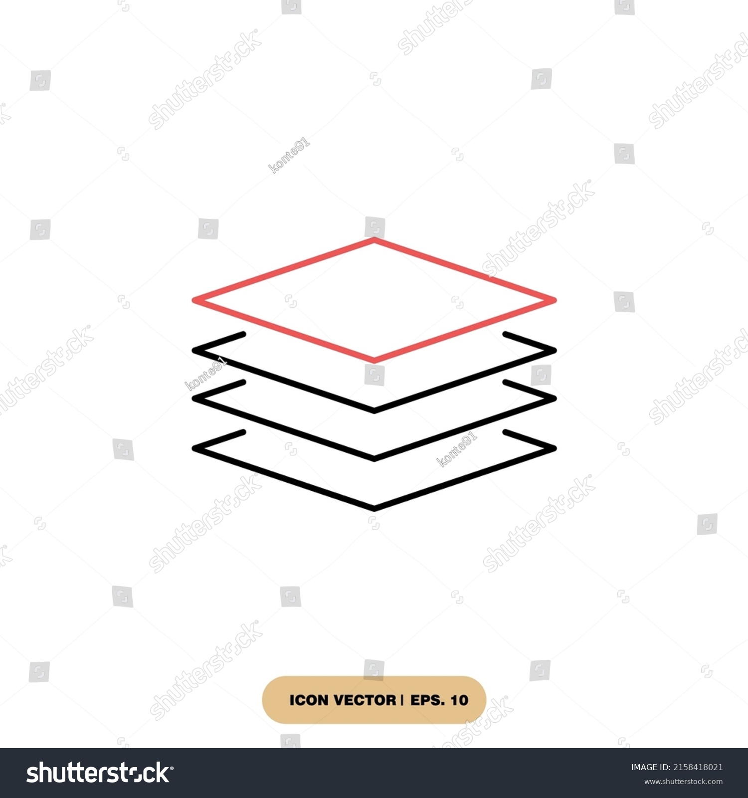 Layer Icons Symbol Vector Elements Infographic Stock Vector (Royalty ...