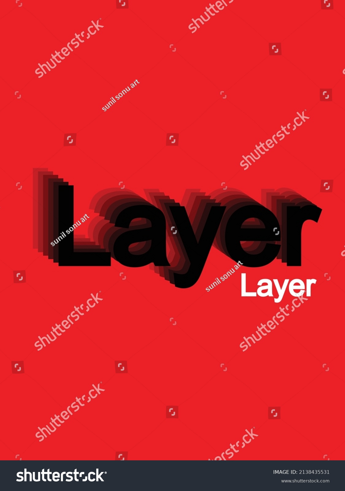 Layer Word Typhograpy Black Blend Effect Stock Vector (Royalty Free ...