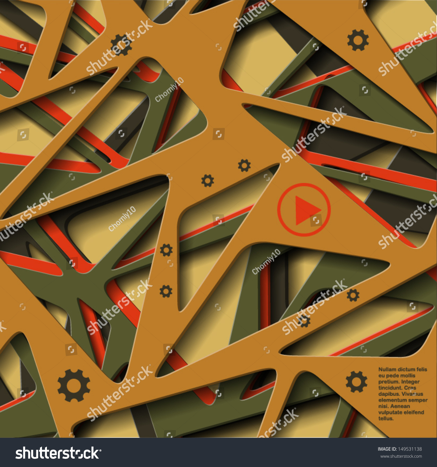 Layered Abstract Background Stock Vector (Royalty Free) 149531138 ...