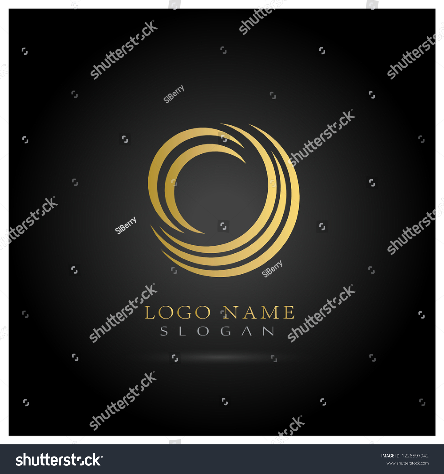 Layered Circle Logo Symbol Icon Vector Stock Vector (Royalty Free ...