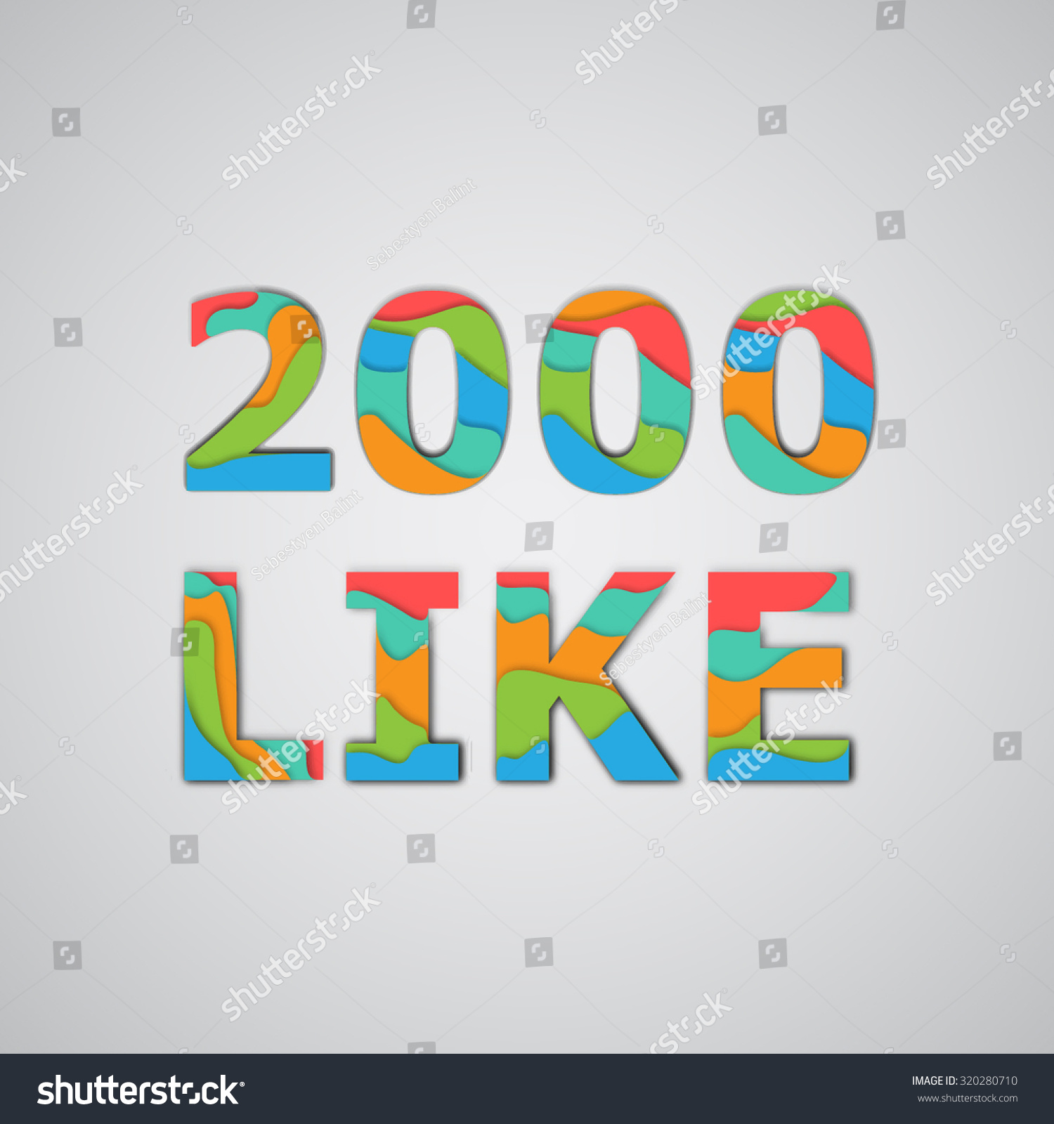 Layered Colorful Number Vector Stock Vector (Royalty Free) 320280710 ...