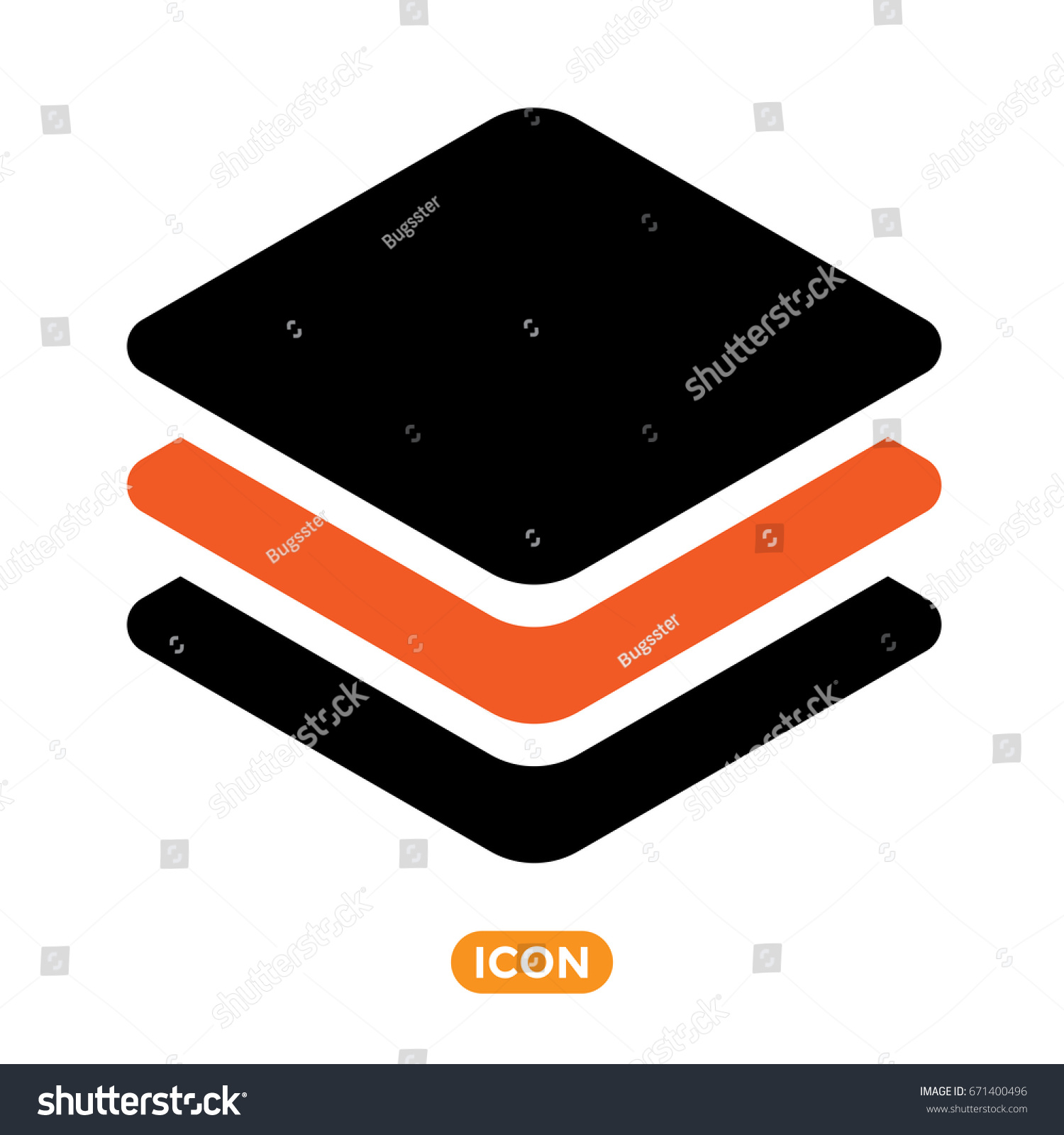 Layers Vector Icon Layout Symbol Convas Stock Vector (Royalty Free ...