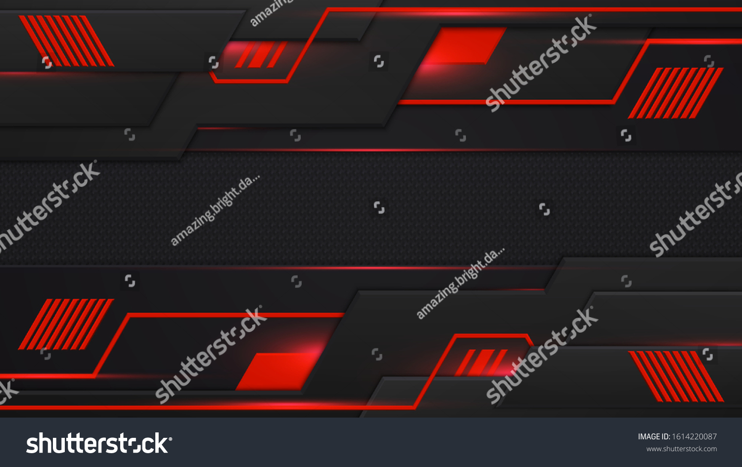 Layout Design Tech Red Black Contrast Stock Vector (Royalty Free ...