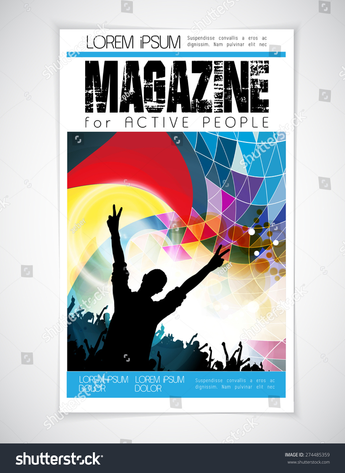 Layout Magazine Cover Vector Stock Vector (Royalty Free) 274485359