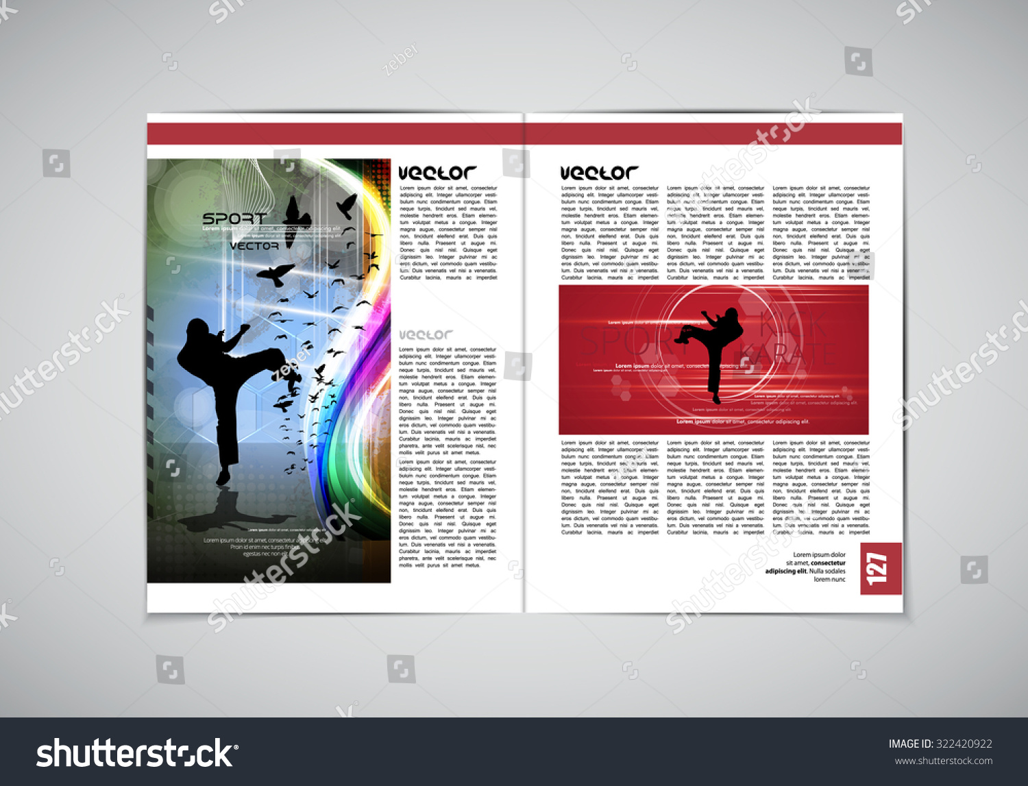 Layout Magazine Vector Stock Vector (Royalty Free) 322420922 | Shutterstock