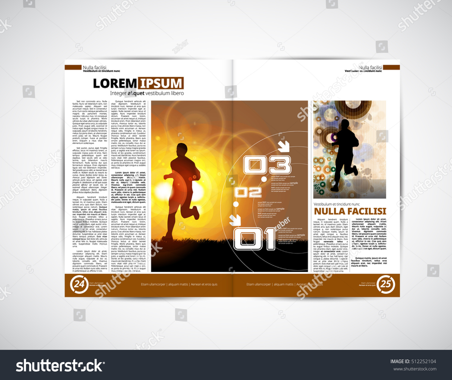 Layout Magazine Runner Illustration Vector Stock Vector (Royalty Free ...