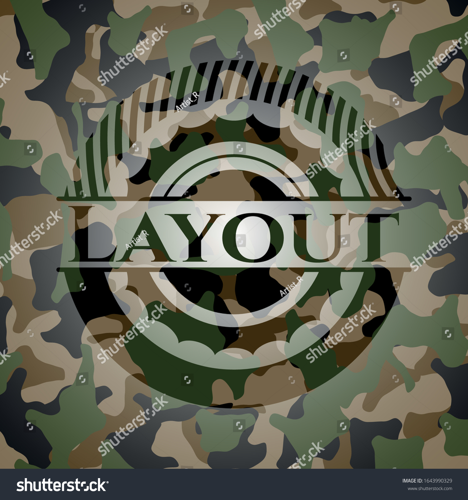 Layout On Camo Pattern Vector Illustration Stock Vector (Royalty Free ...