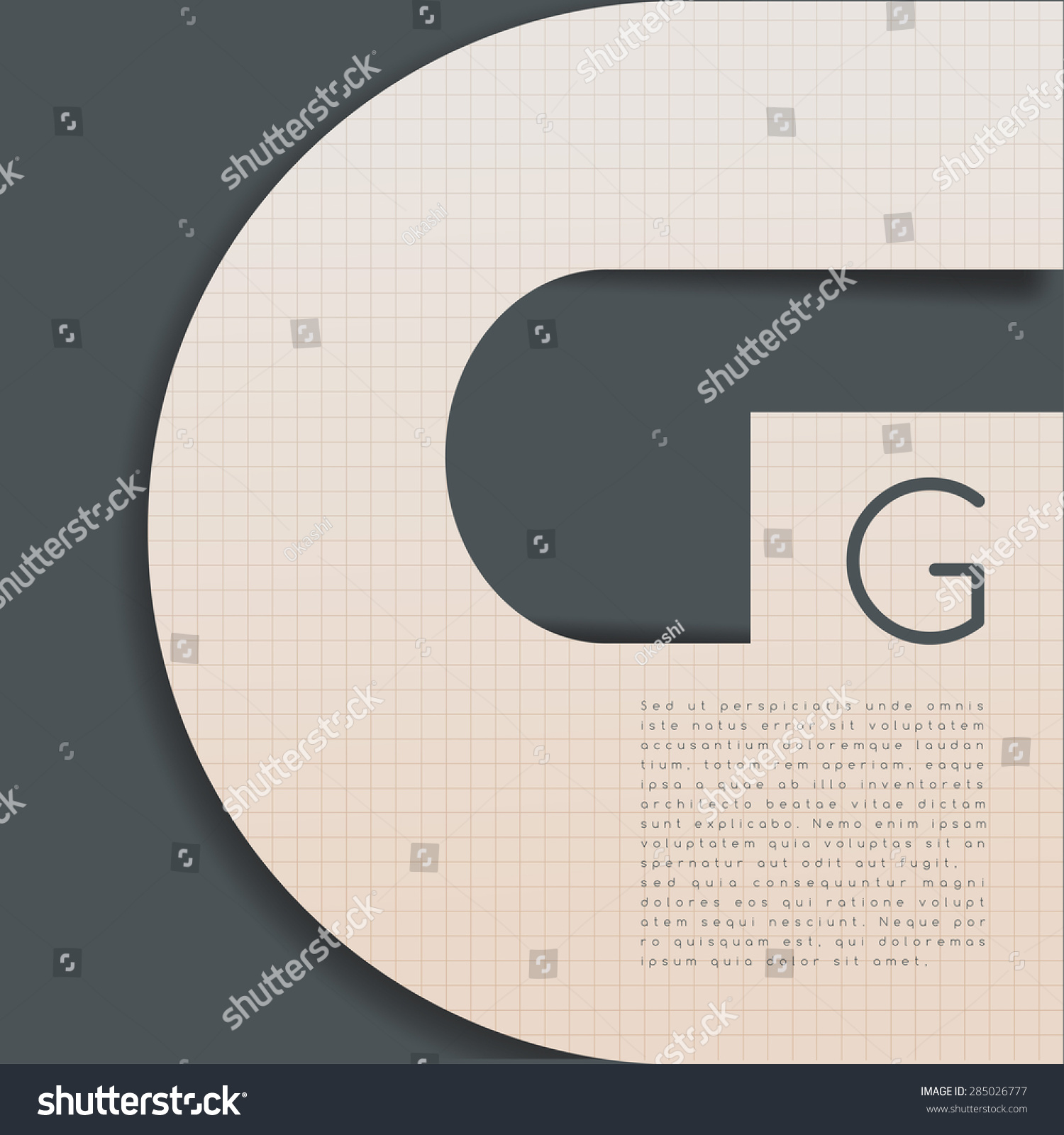 Layout Template Alphabet Shape Vector Illustration Stock Vector ...