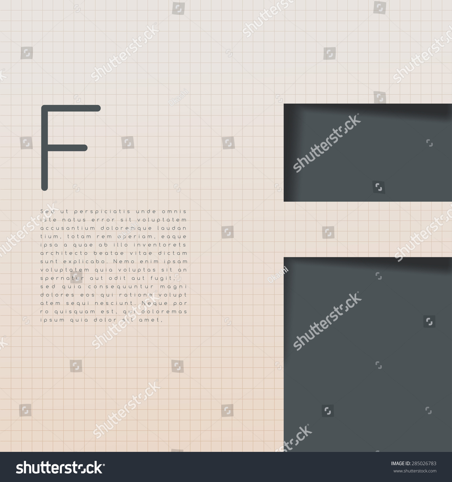Layout Template Alphabet Shape Vector Illustration Stock Vector ...