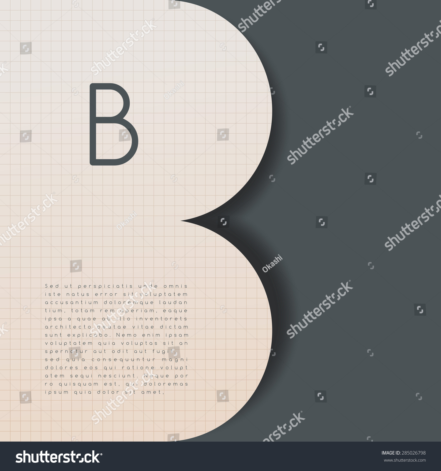 Layout Template Alphabet Shape Vector Illustration Stock Vector ...