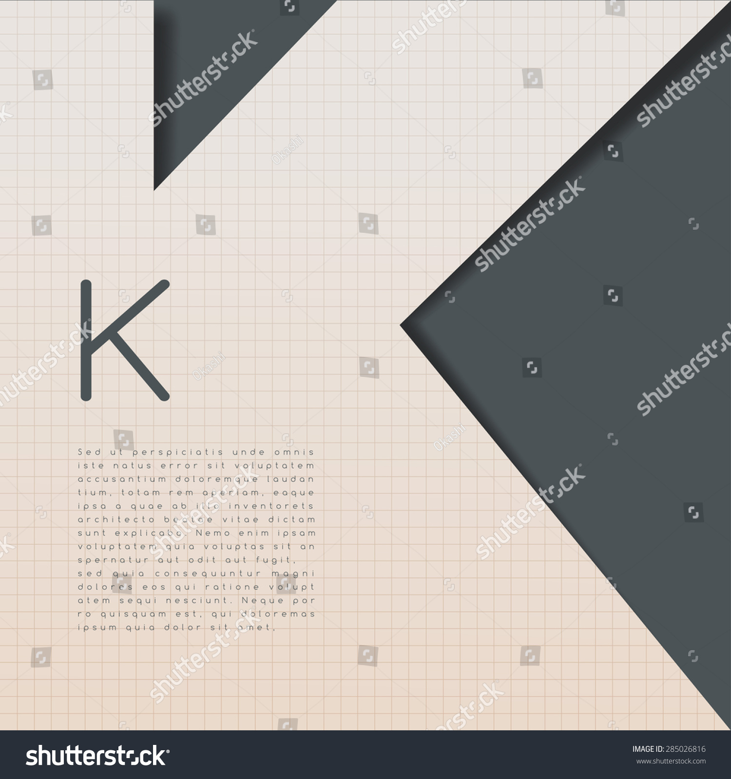 Layout Template Alphabet Shape Vector Illustration Stock Vector ...