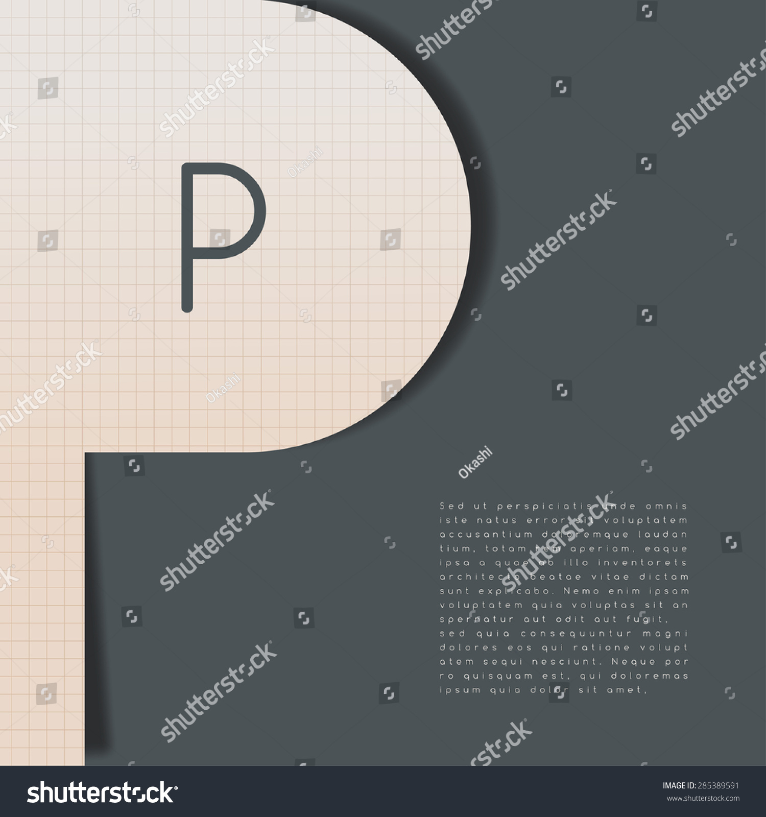 Layout Template Alphabet Shape Vector Illustration Stock Vector ...