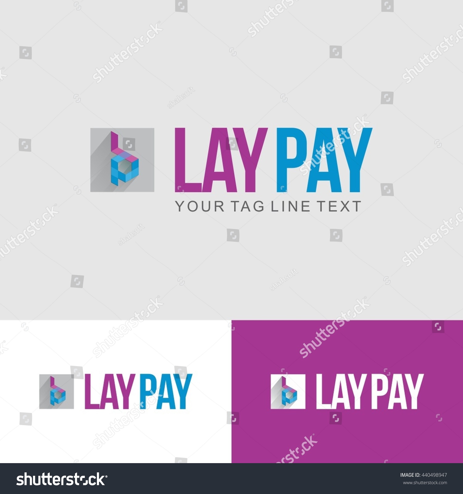 Laypay Typography Logo Design Template Stock Vector (Royalty Free ...