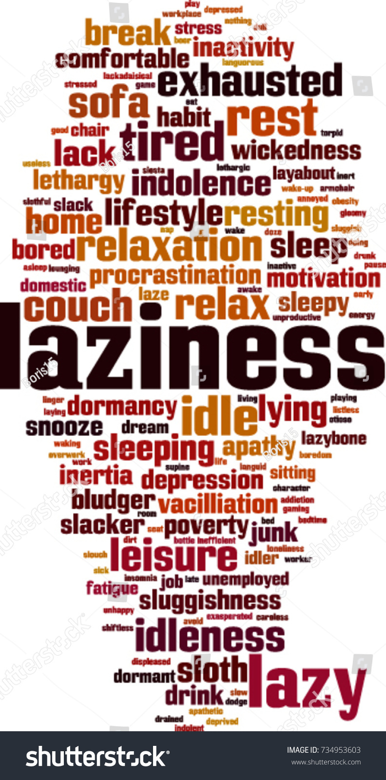 Laziness Word Cloud Concept Vector Illustration Stock Vector (Royalty ...