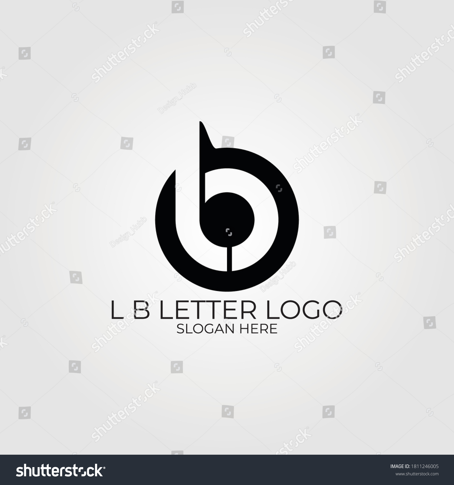 Lb Letter Logo Design Template Stock Vector (Royalty Free) 1811246005